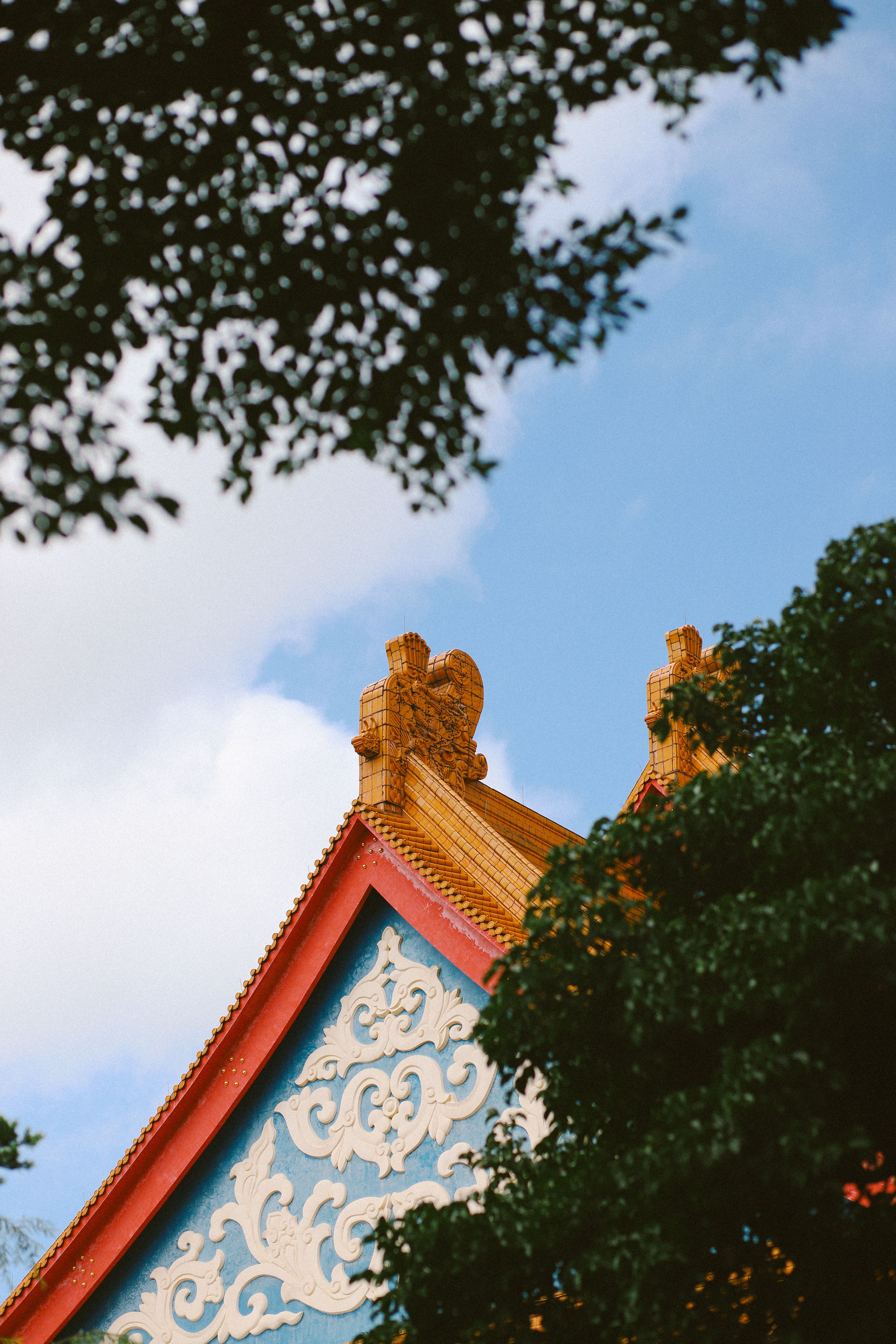 Ornate Temple Roof with Traditional Design · Free Stock Photo