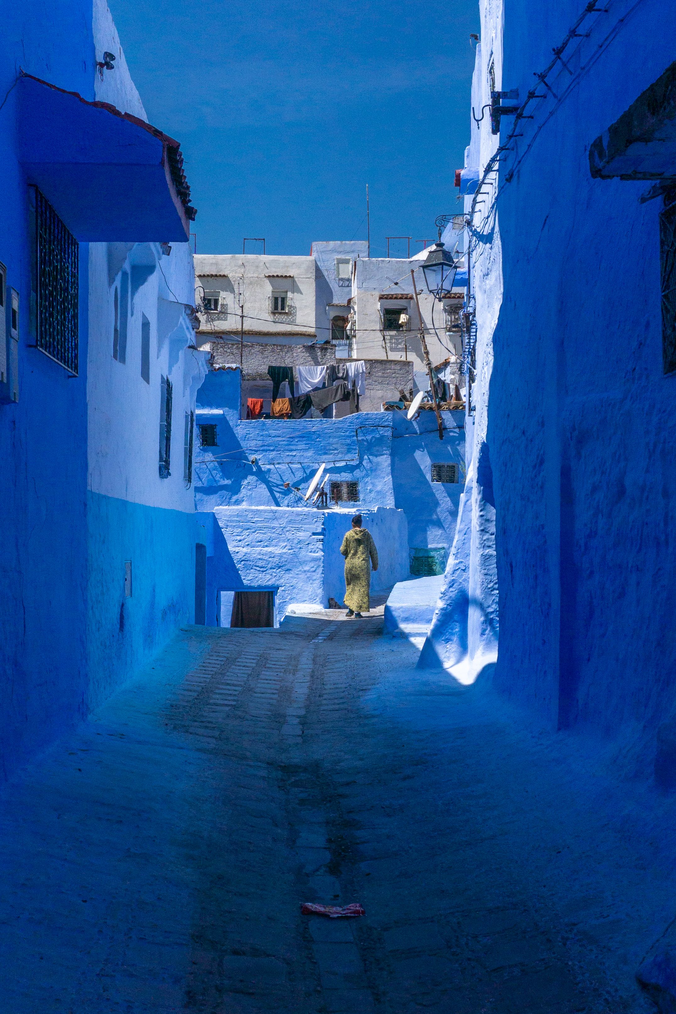 Colorful Blue Streets of Chefchaouen, Morocco · Free Stock Photo