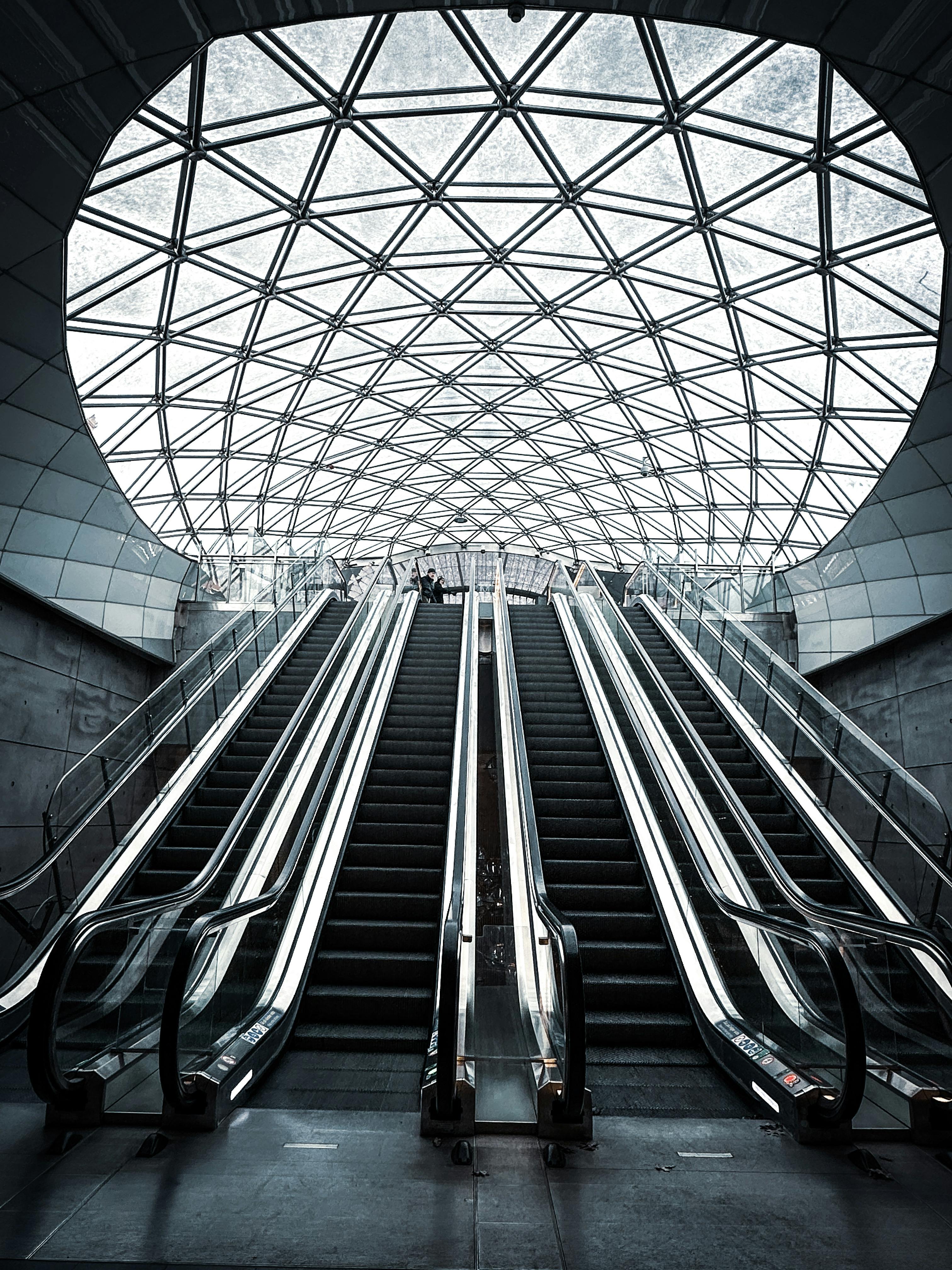 Contemporary Escalator in Malmö Metro Station · Free Stock Photo