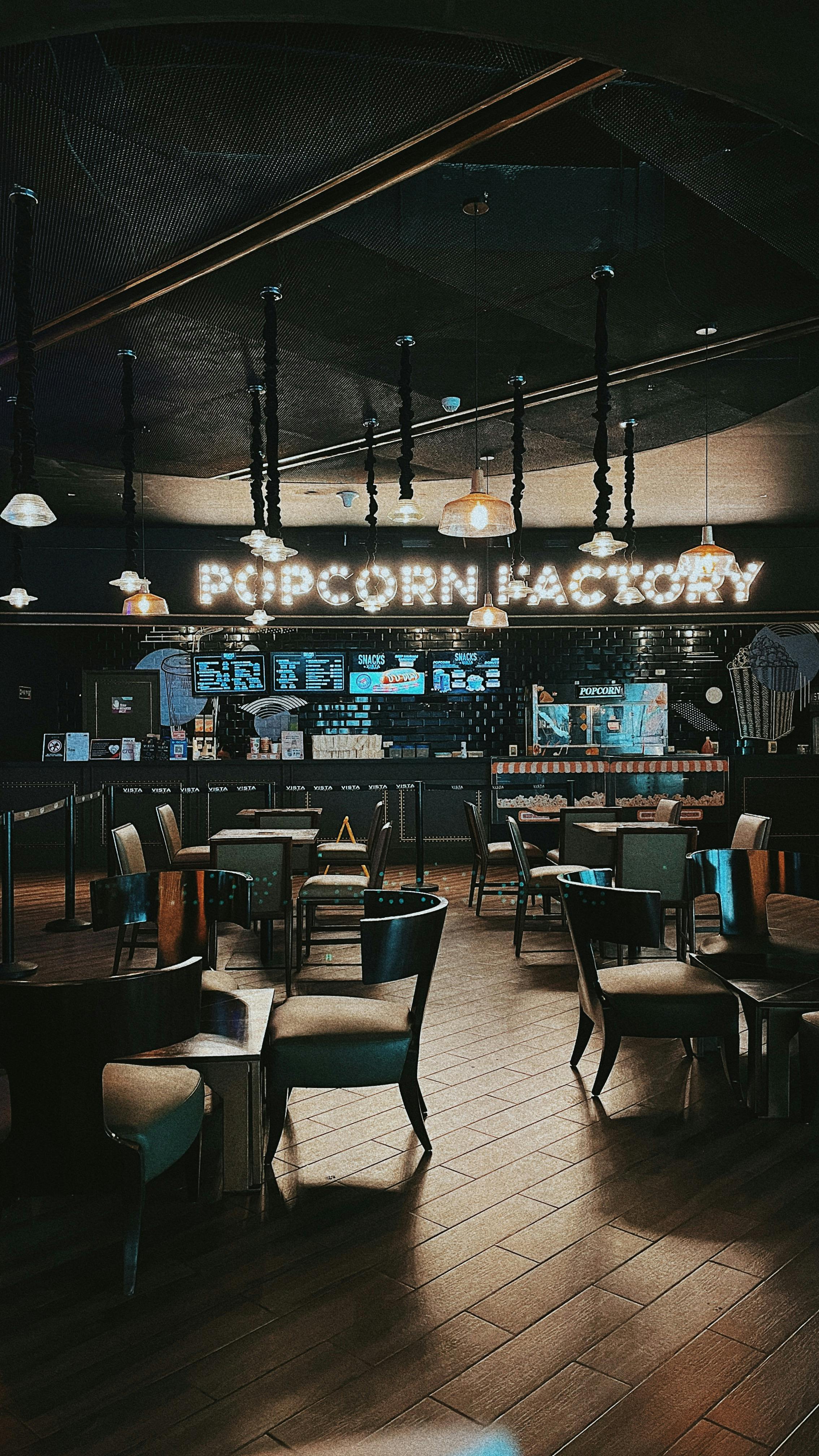 Cozy Popcorn Factory Cafe Interior View · Free Stock Photo