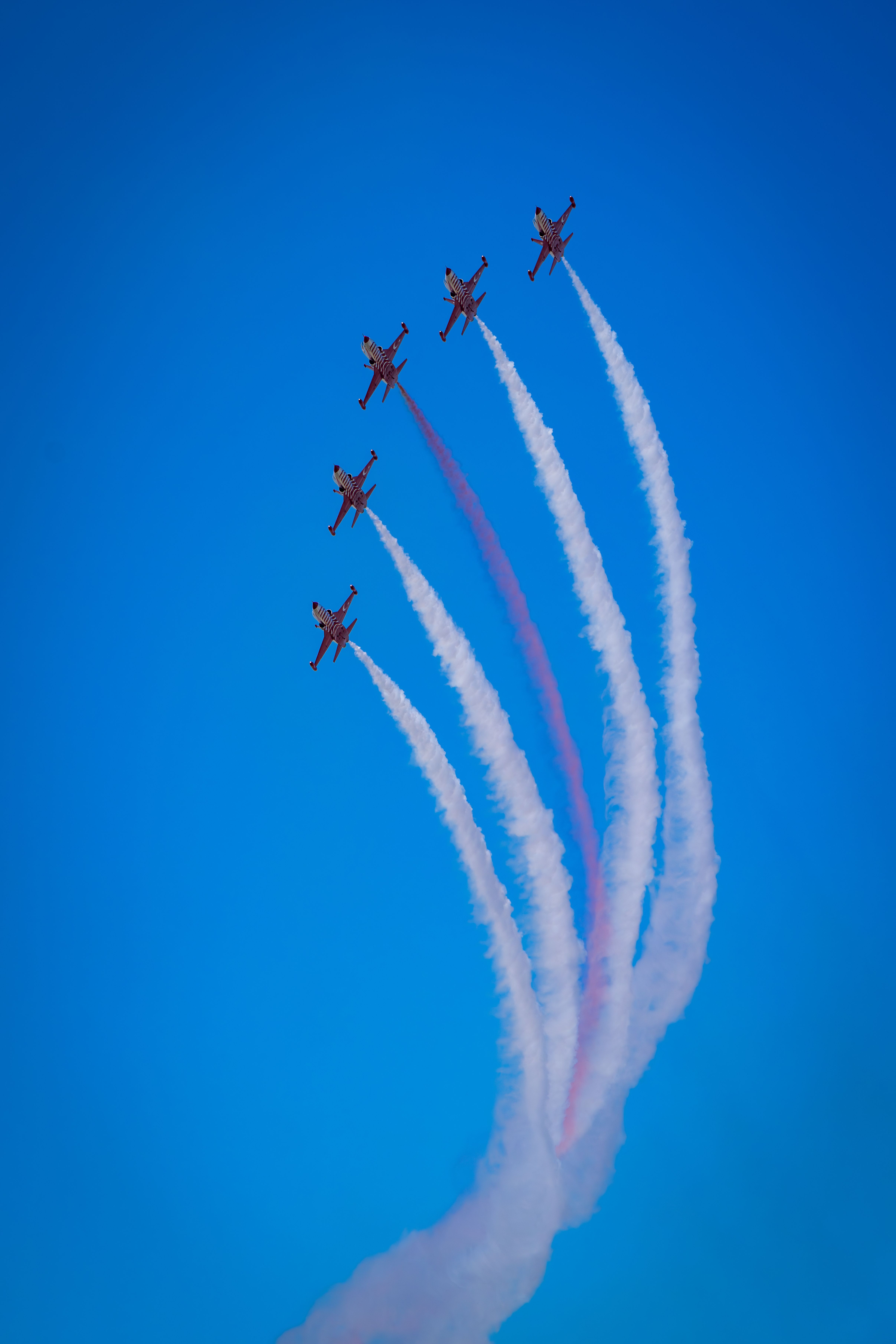 Turkish Stars Aerobatic Display Team Forming in Sky · Free Stock Photo