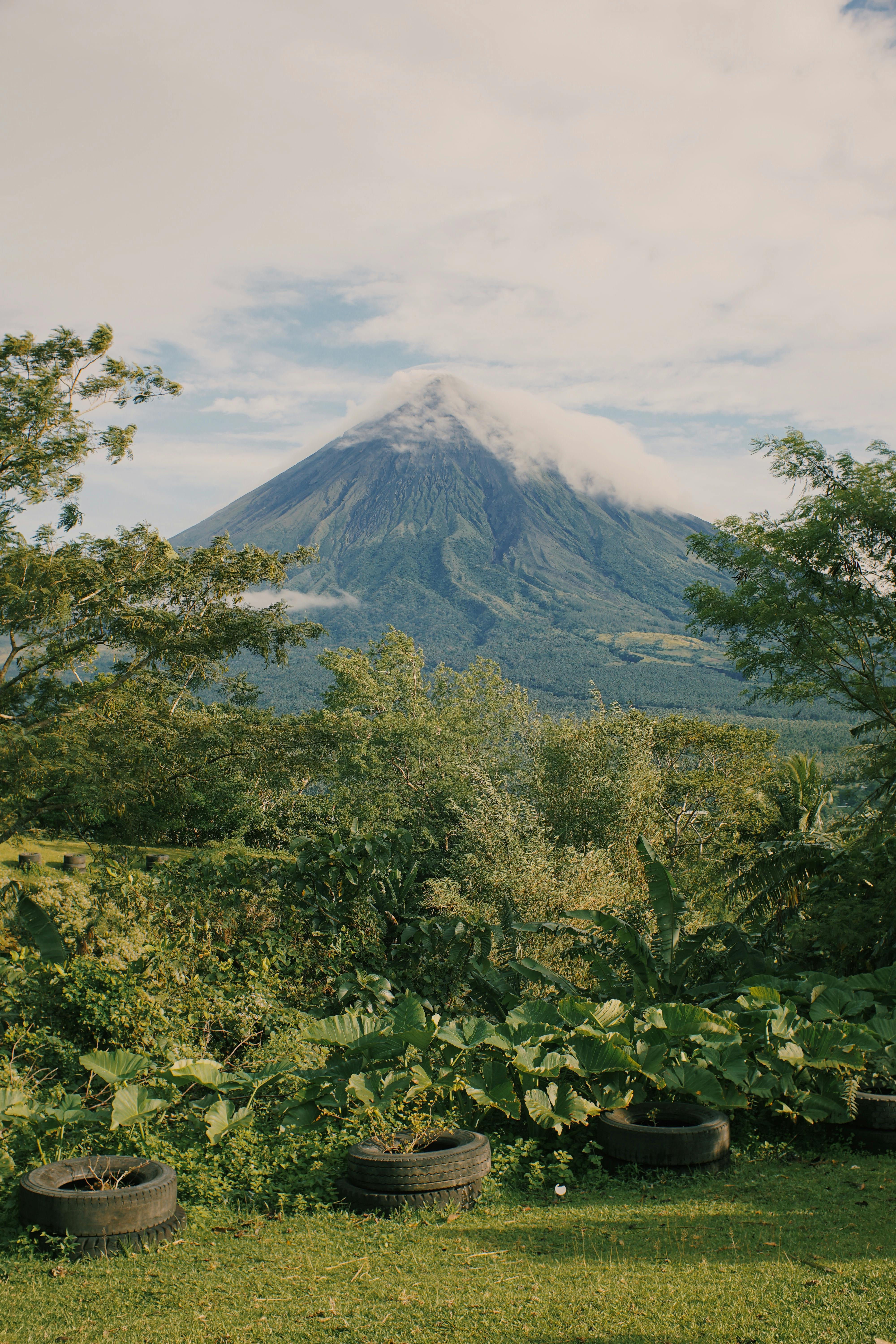 Majestic Volcano View Surrounded by Lush Greenery · Free Stock Photo