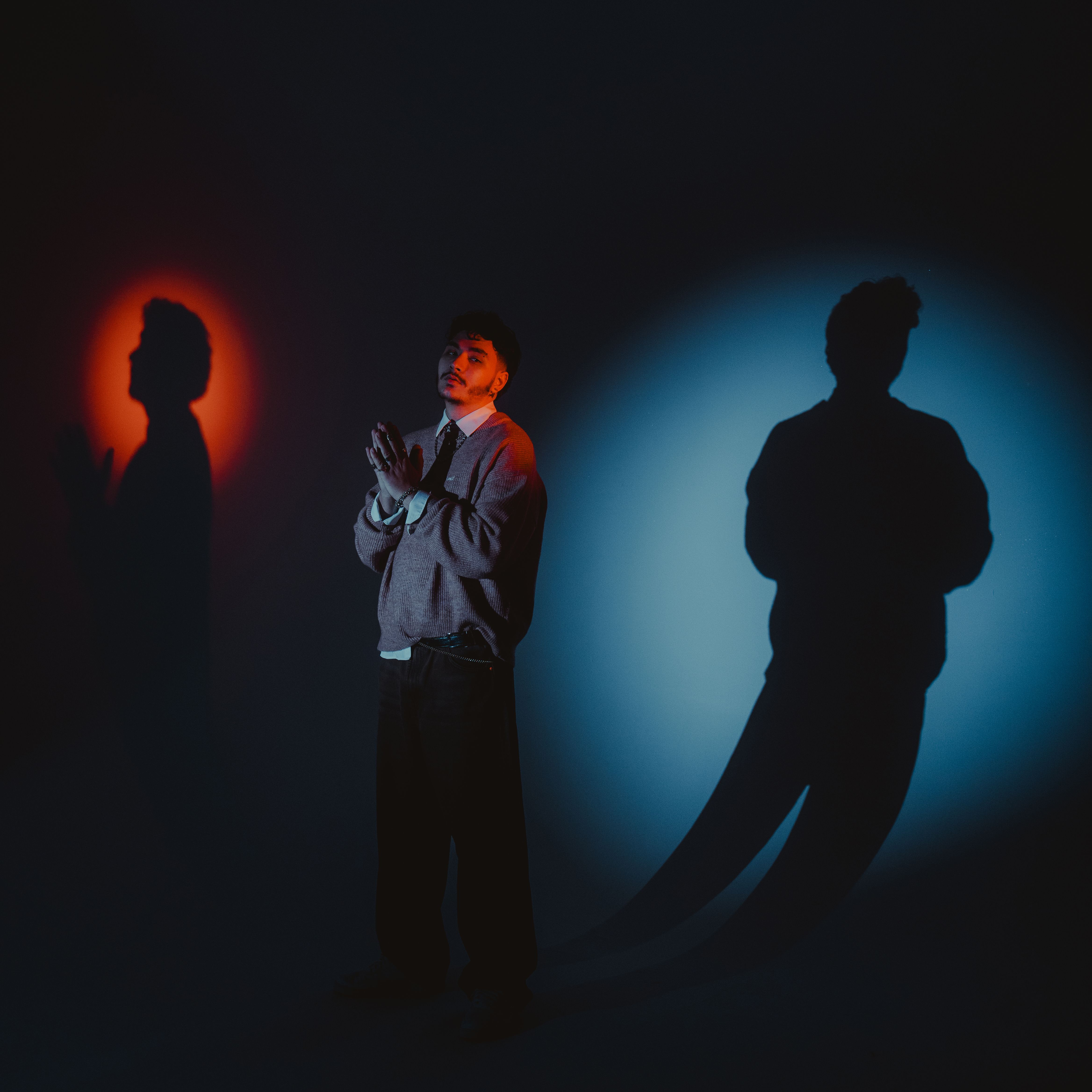 Dramatic Portrait with Colorful Lighting Effects · Free Stock Photo