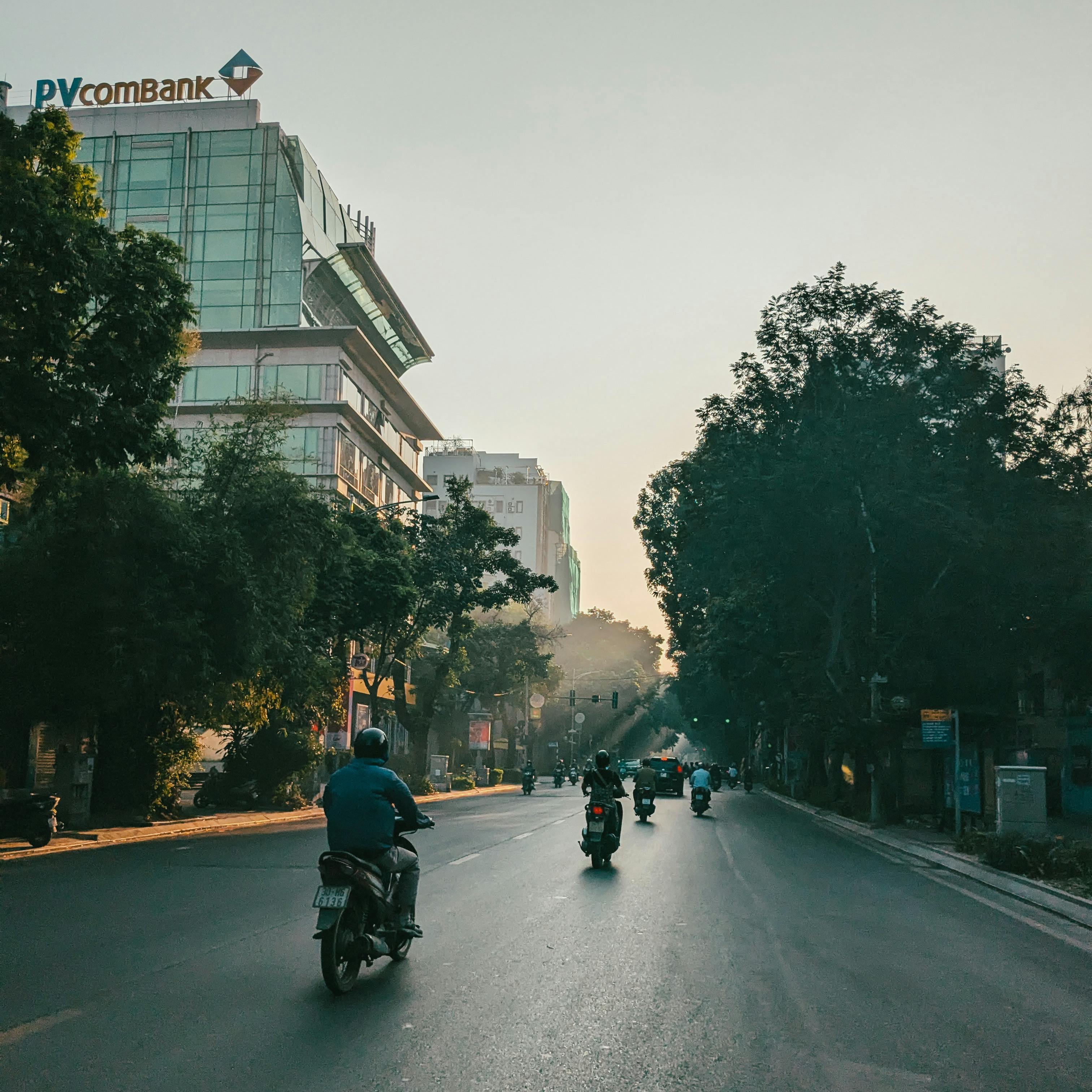 White Modern Car Parked in front of Large White Bank Building · Free ...