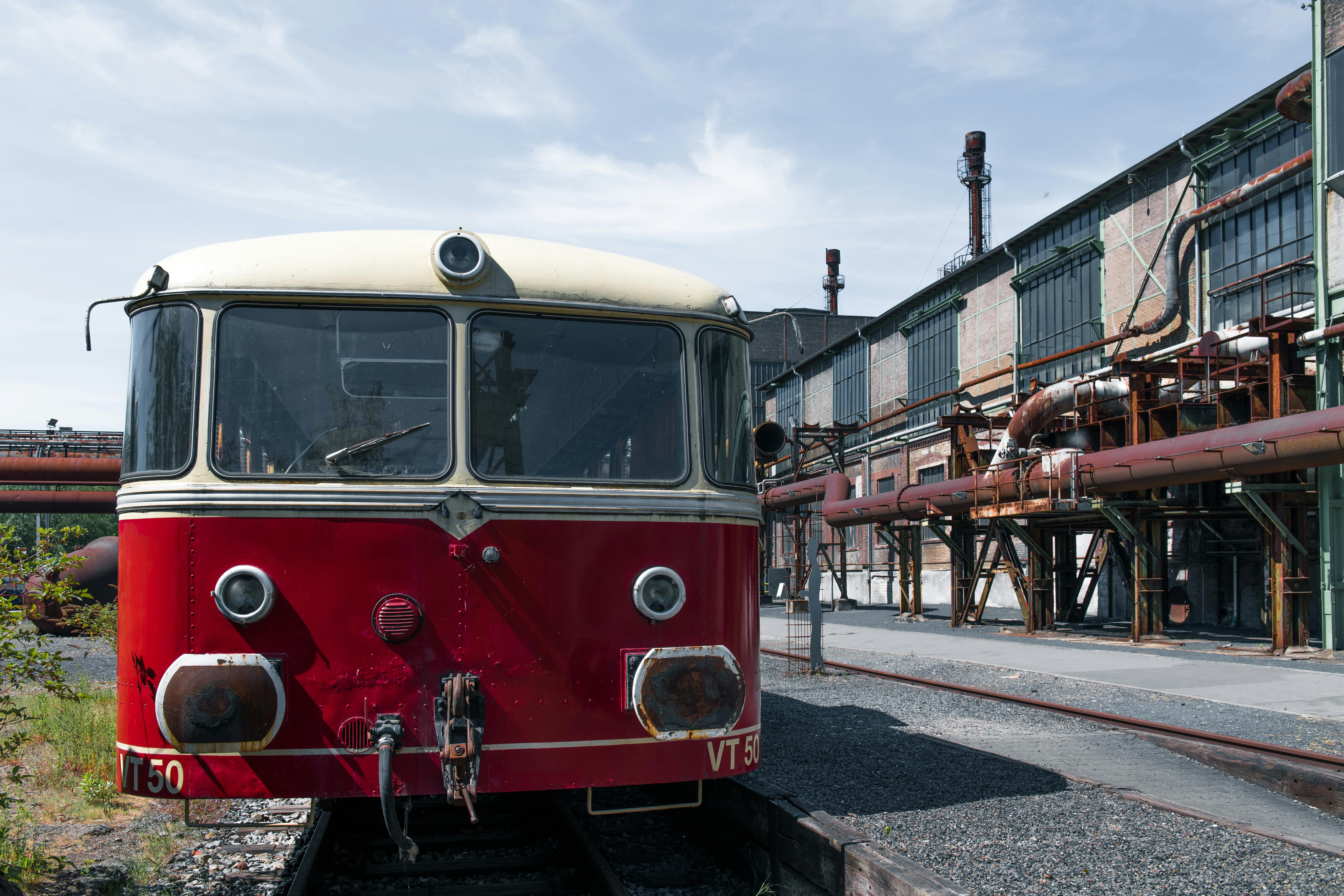 Vintage German Locomotive at Industrial Heritage Site · Free Stock Photo