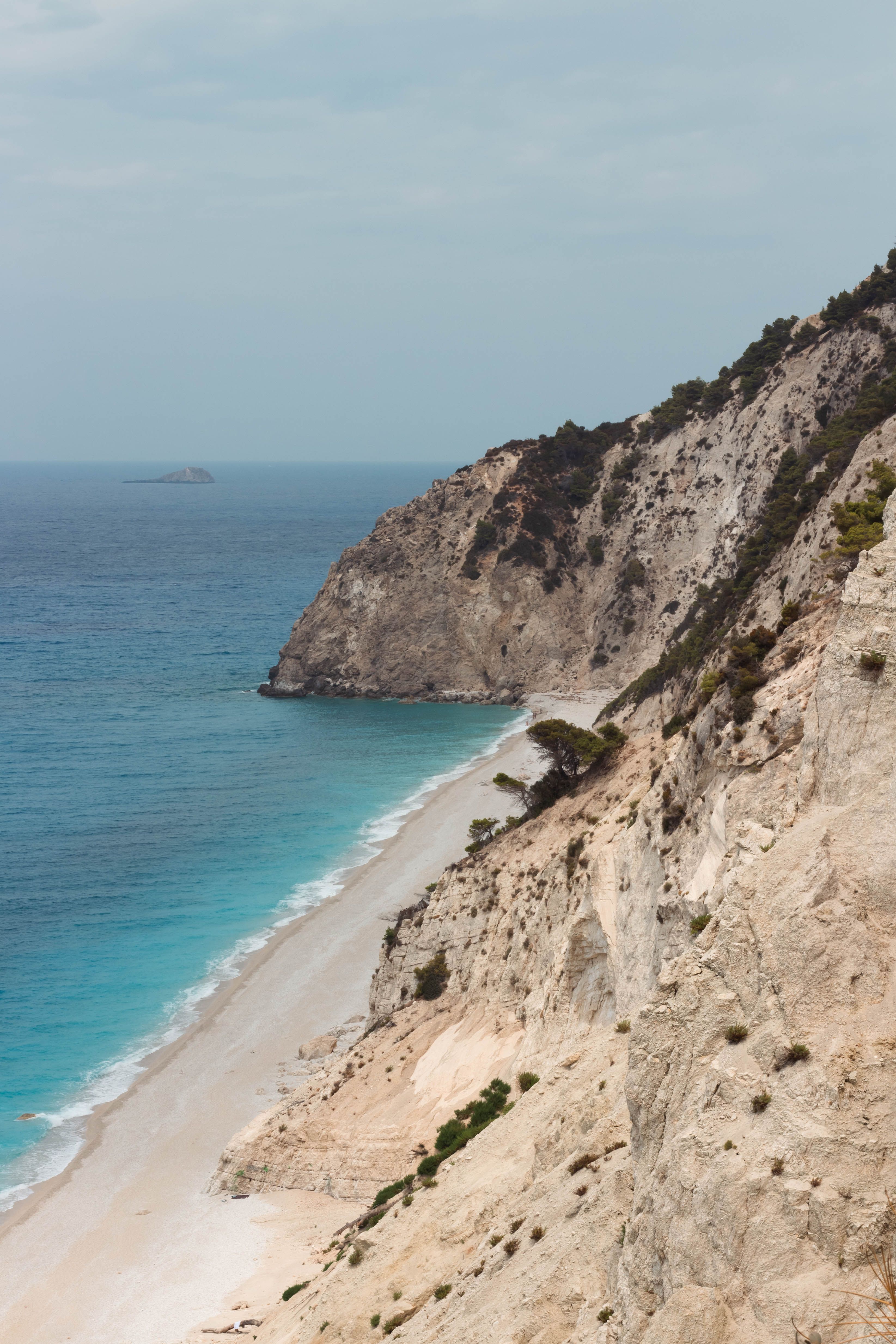 Stunning Aerial View of Greek Coastal Cliffs · Free Stock Photo