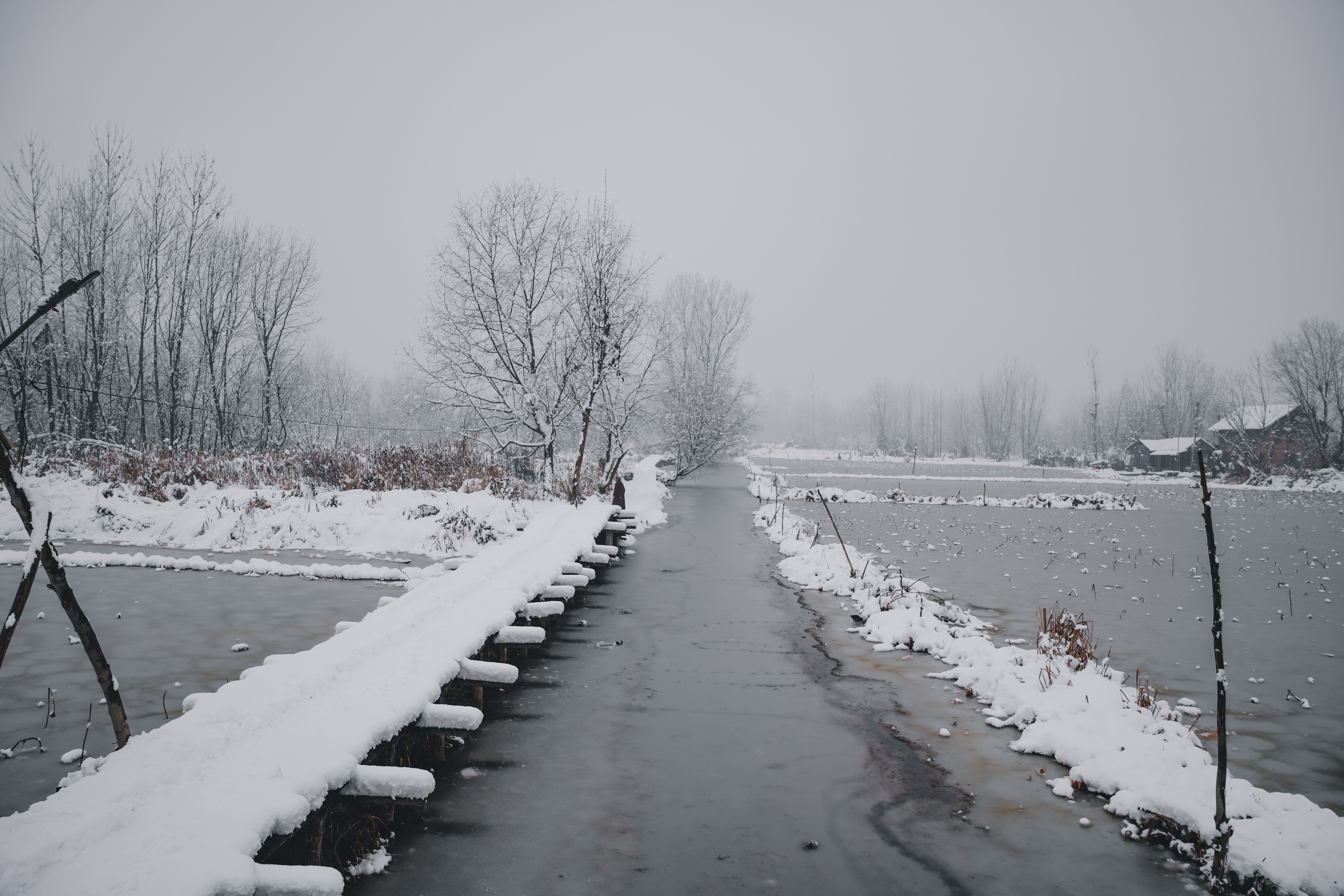 Serene Winter Landscape in Kashmir · Free Stock Photo