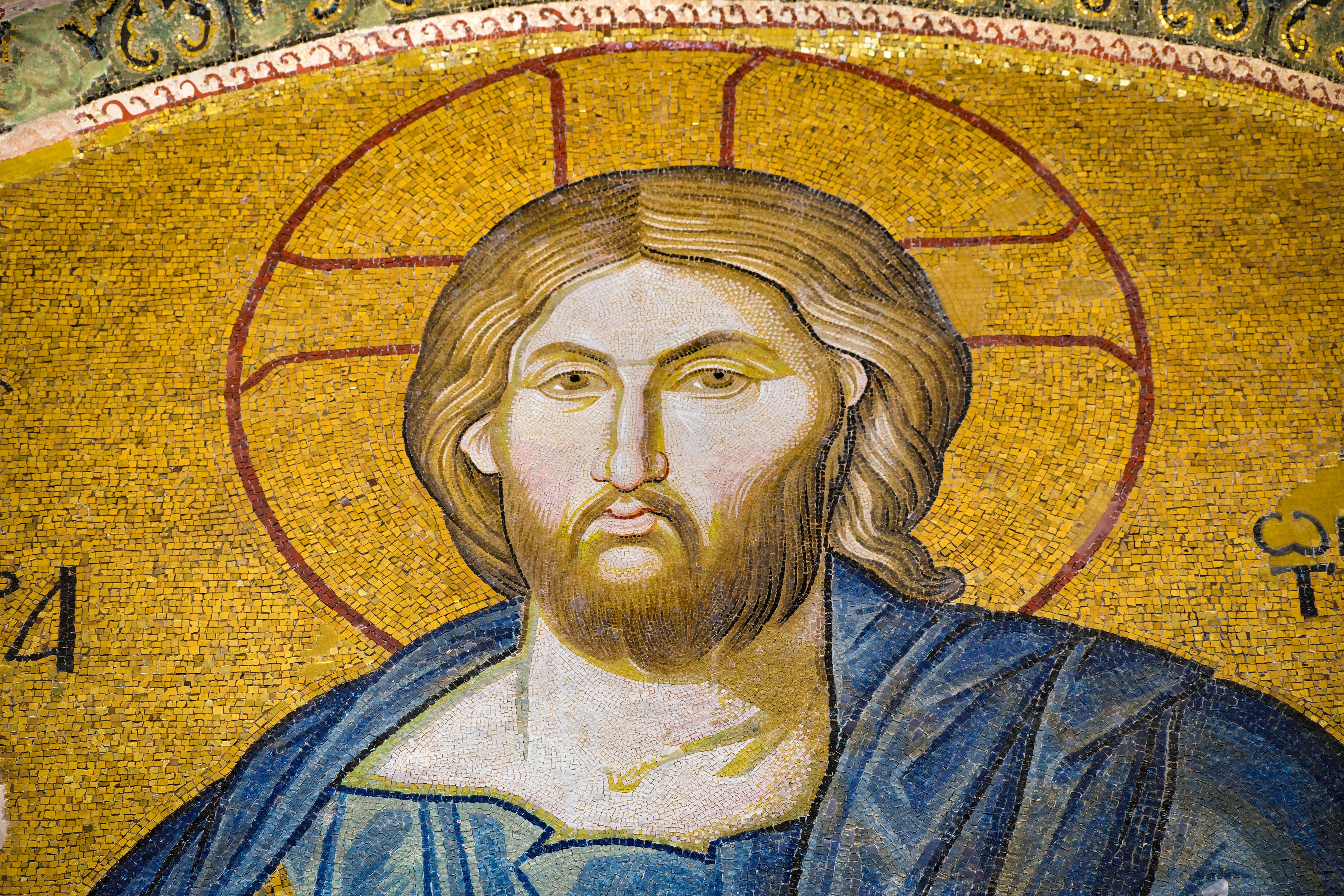 Byzantine Mosaic of Jesus Christ in Istanbul Church · Free Stock Photo