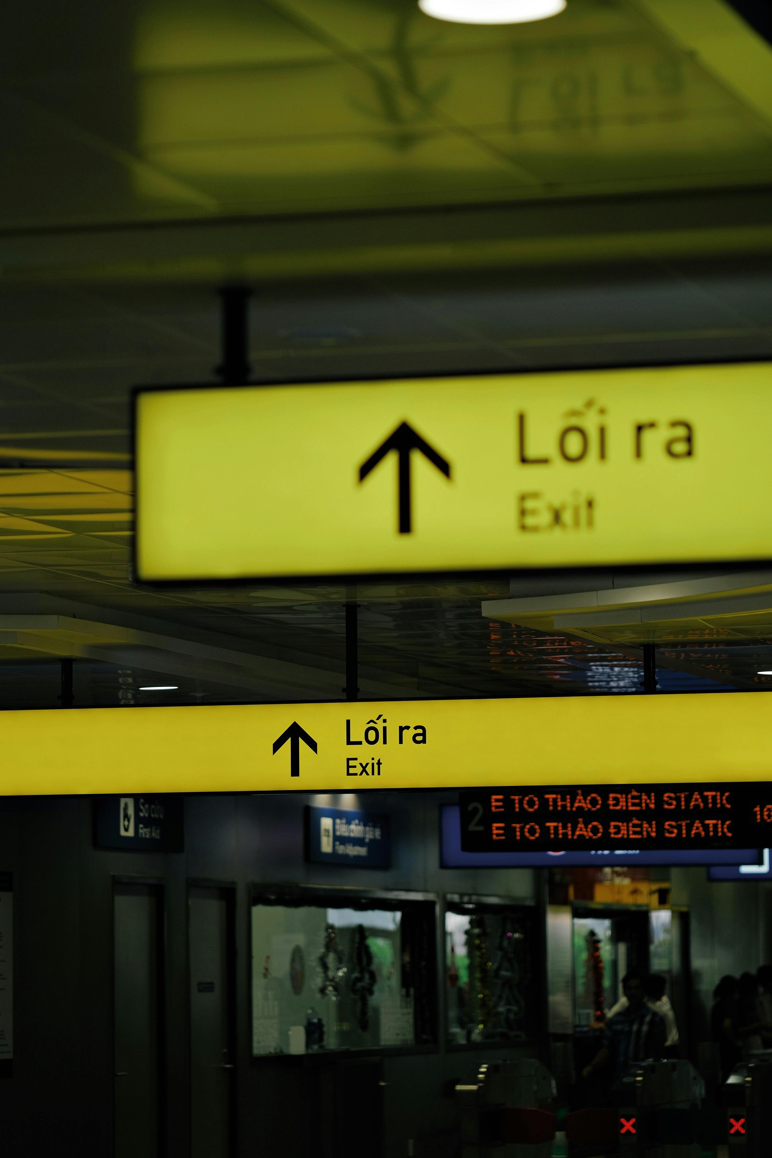Vietnam Metro Exit Sign in Indoor Station · Free Stock Photo