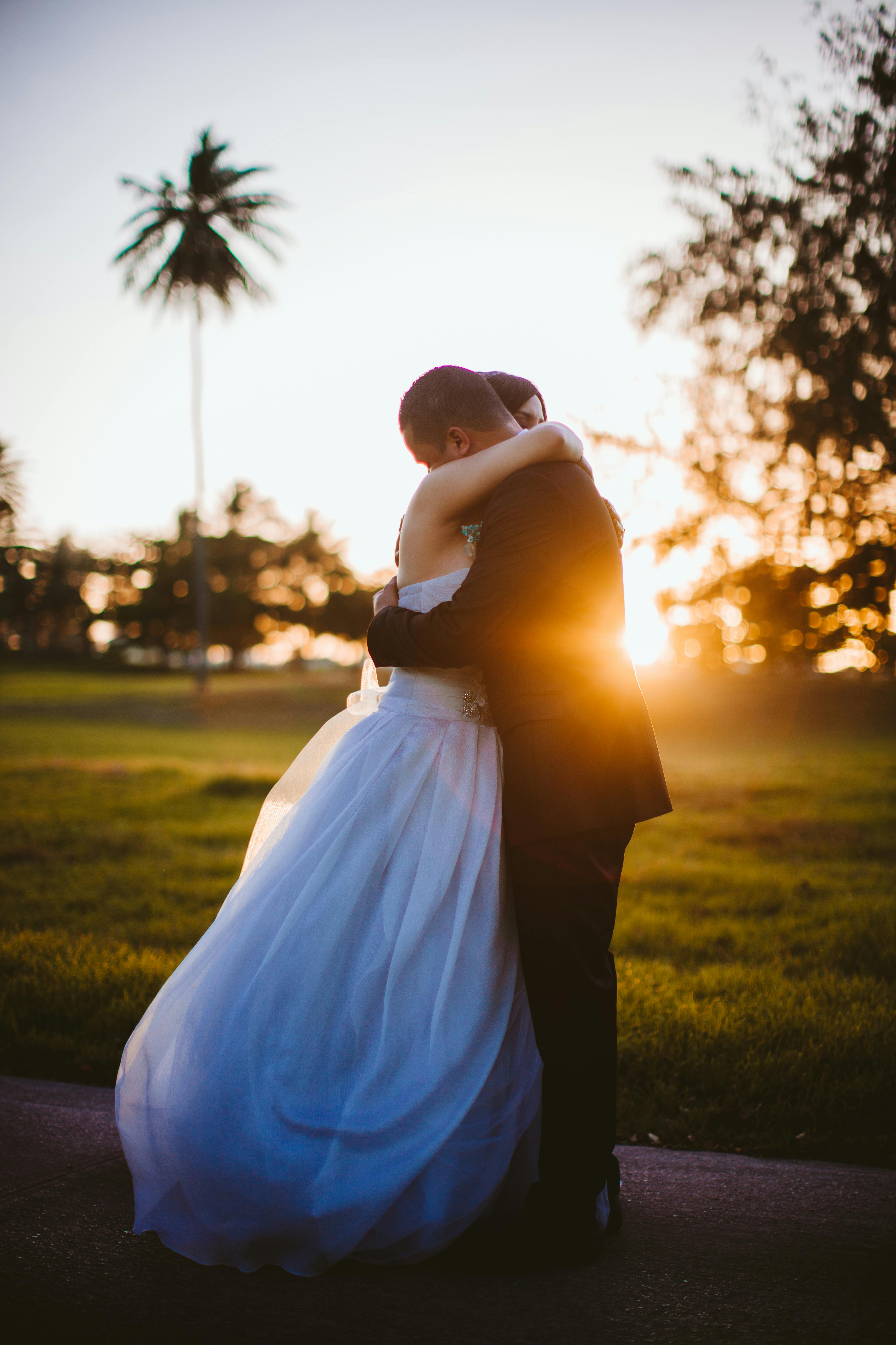 Photo of Wedded Couple Hugging · Free Stock Photo