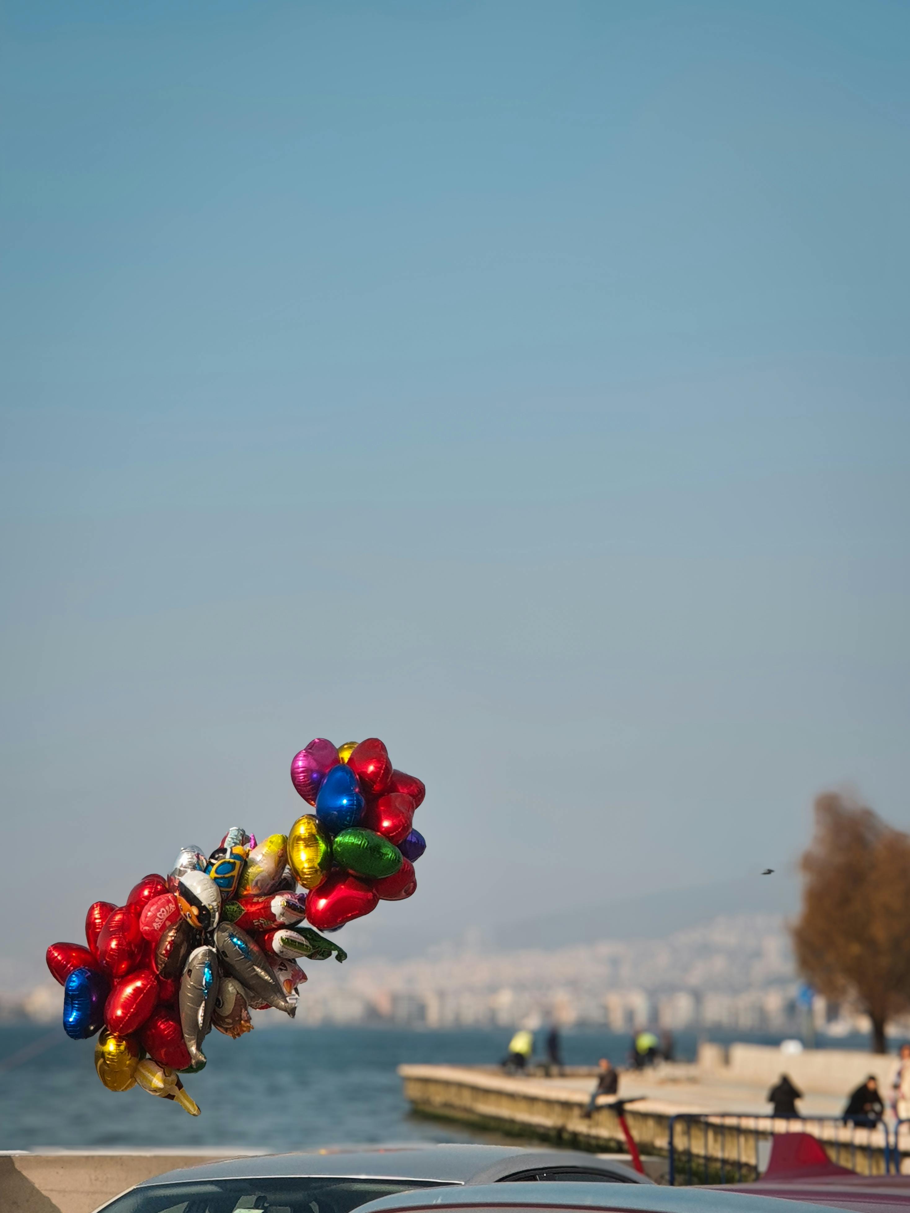 Colorful Balloons by the Waterfront in İzmir · Free Stock Photo