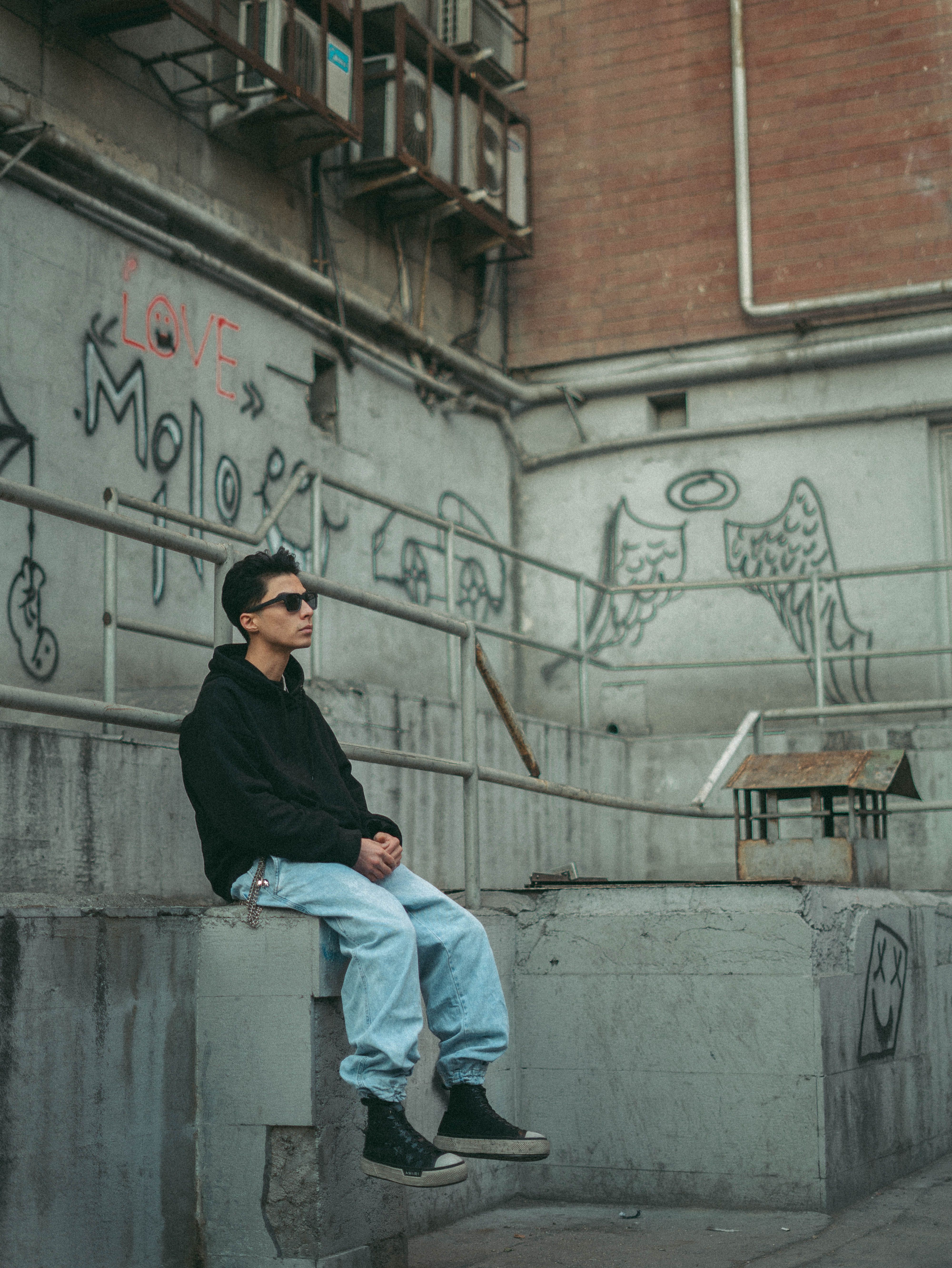 Urban Youth with Street Art Graffiti · Free Stock Photo