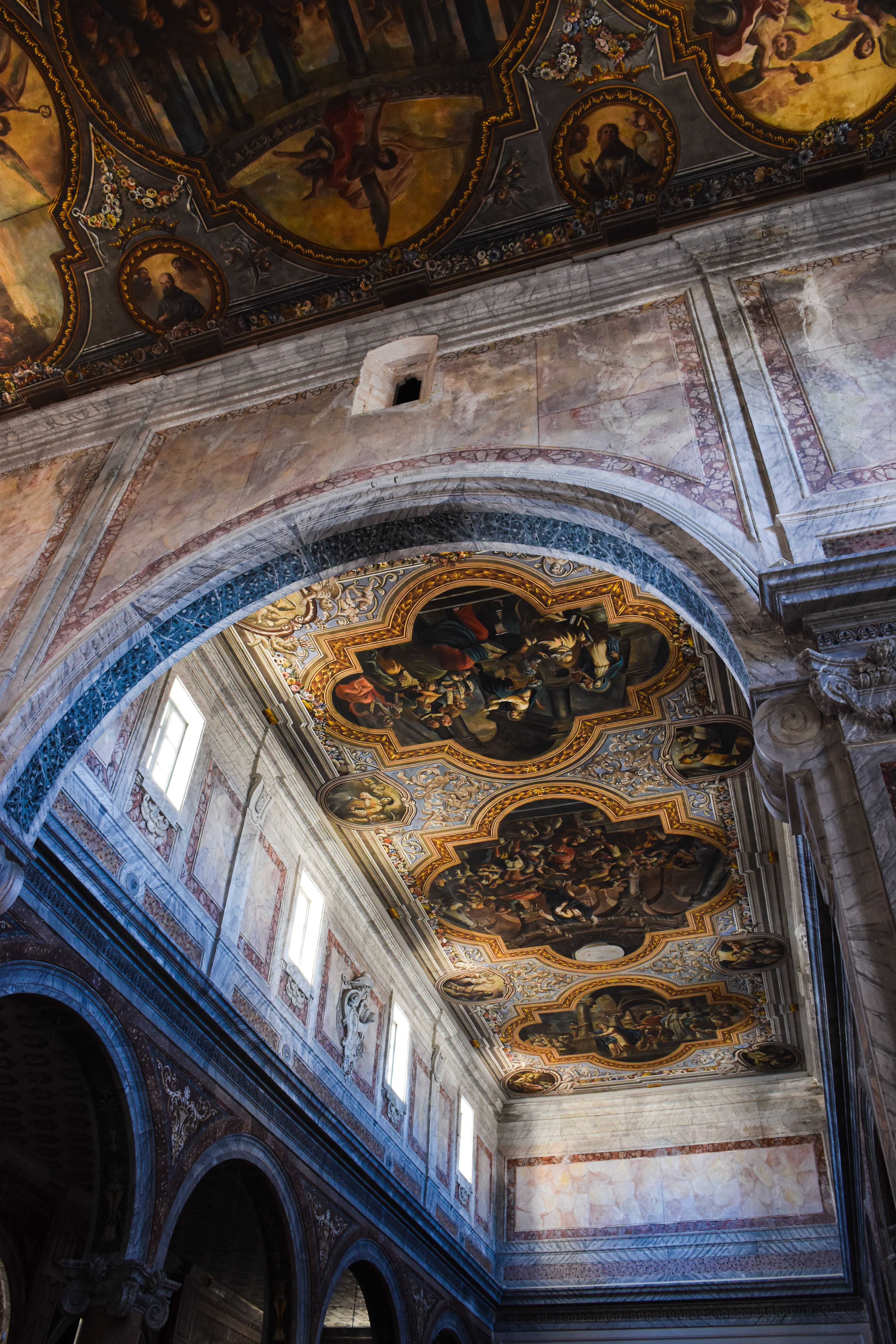 Intricate Baroque Ceiling in Italian Basilica · Free Stock Photo