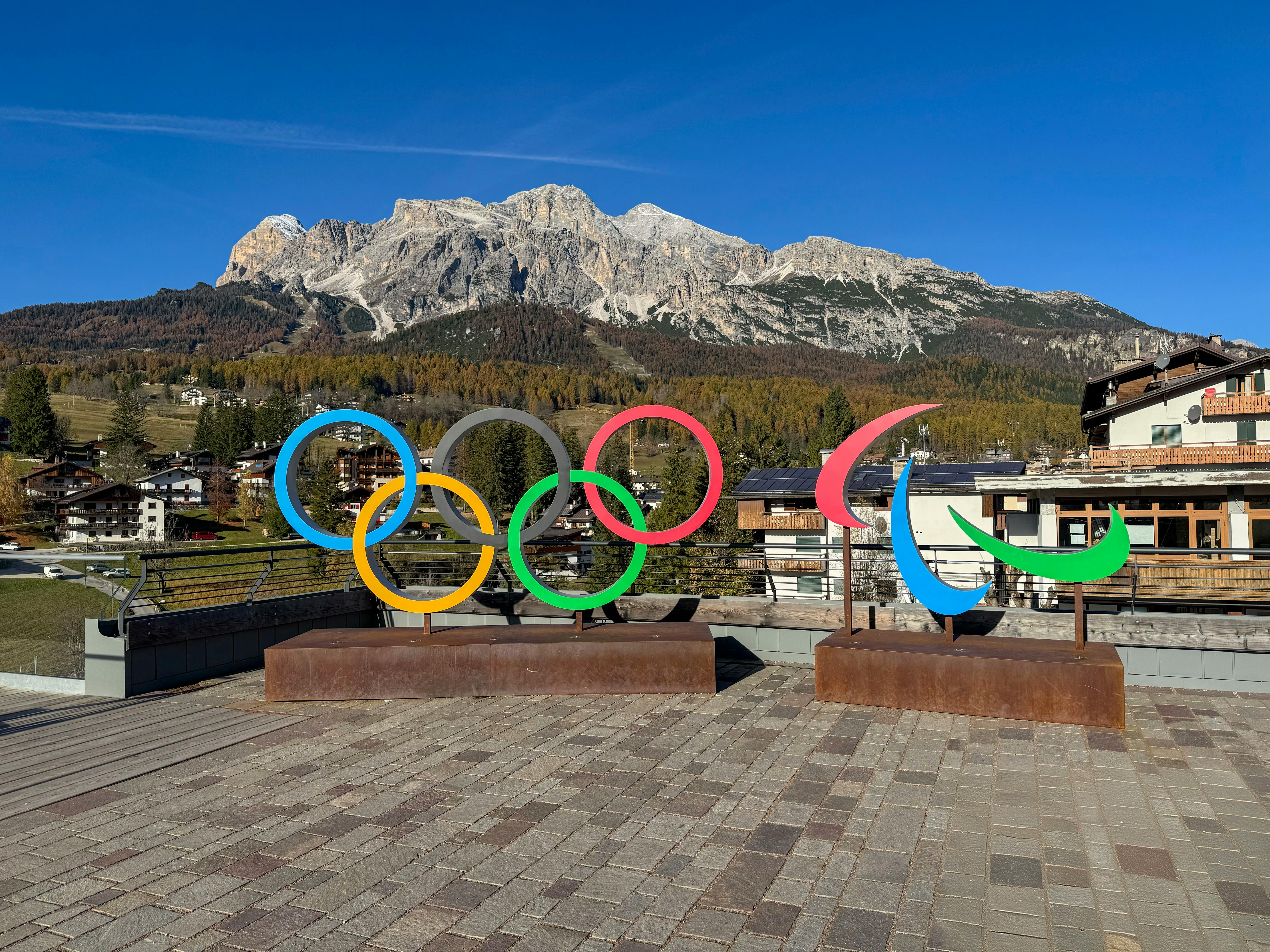 Olympic and Paralympic Symbols in Cortina d'Ampezzo · Free Stock Photo