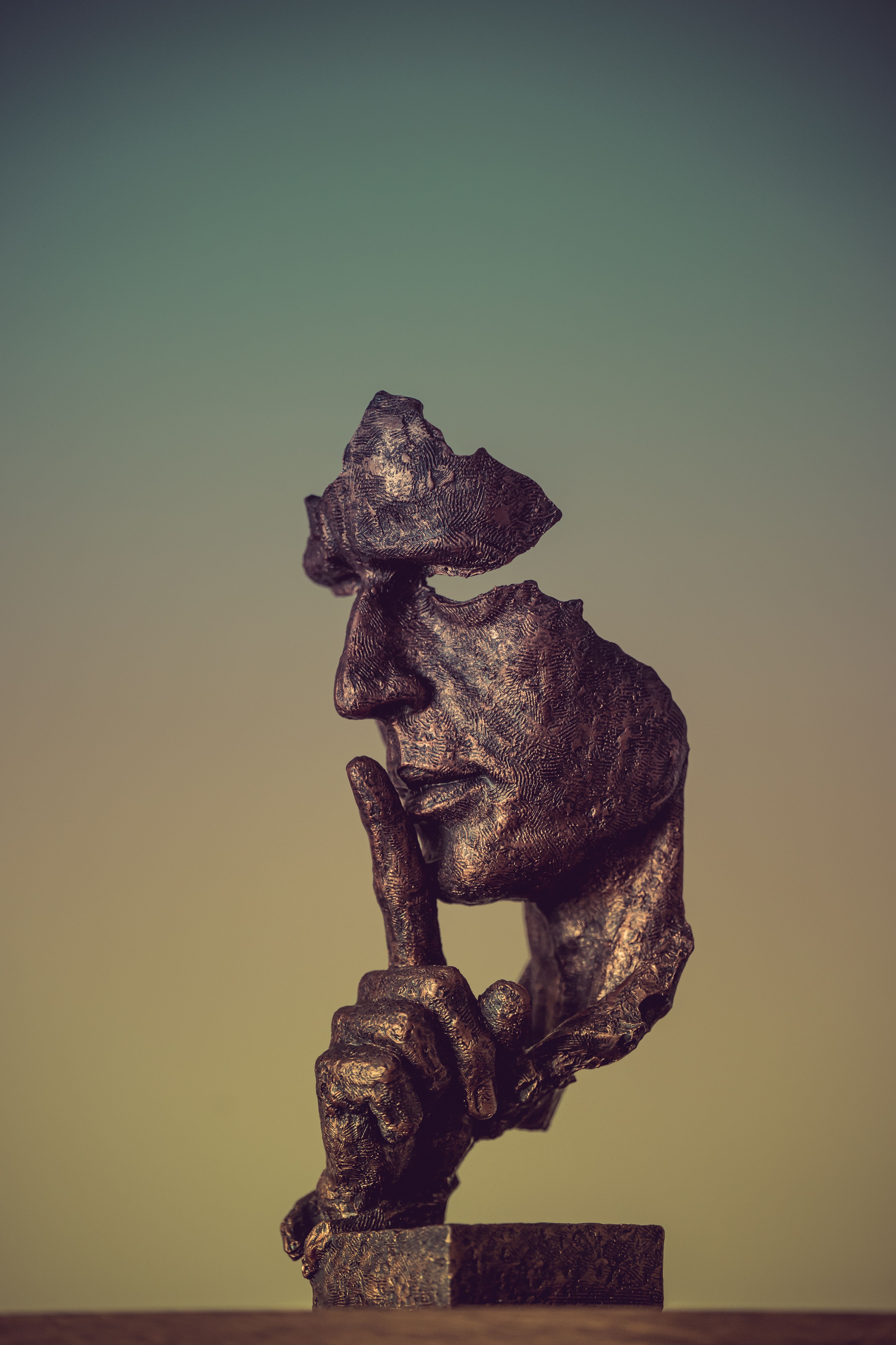 Abstract Bronze Sculpture with Missing Parts · Free Stock Photo