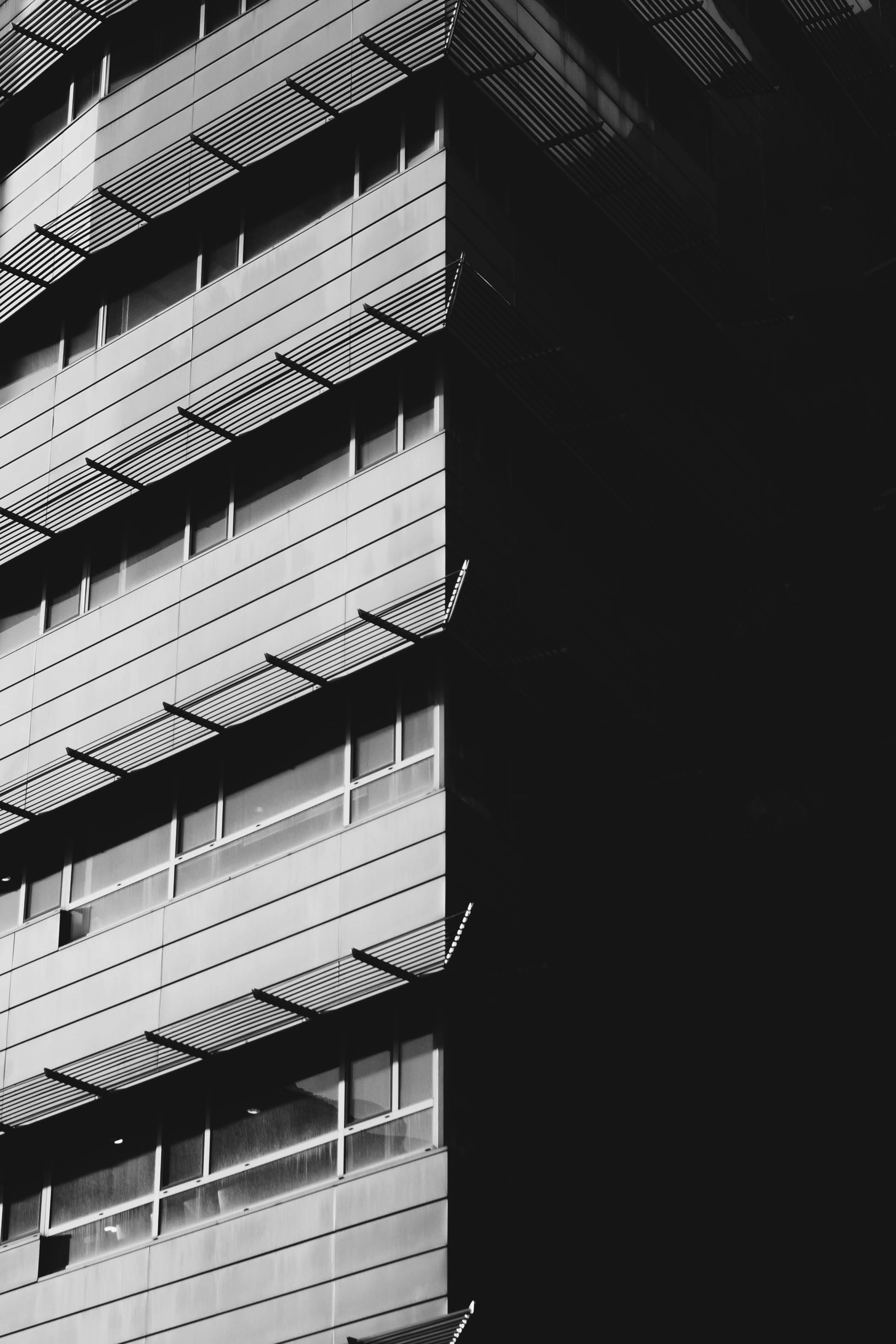 Grayscale Photo of Building · Free Stock Photo