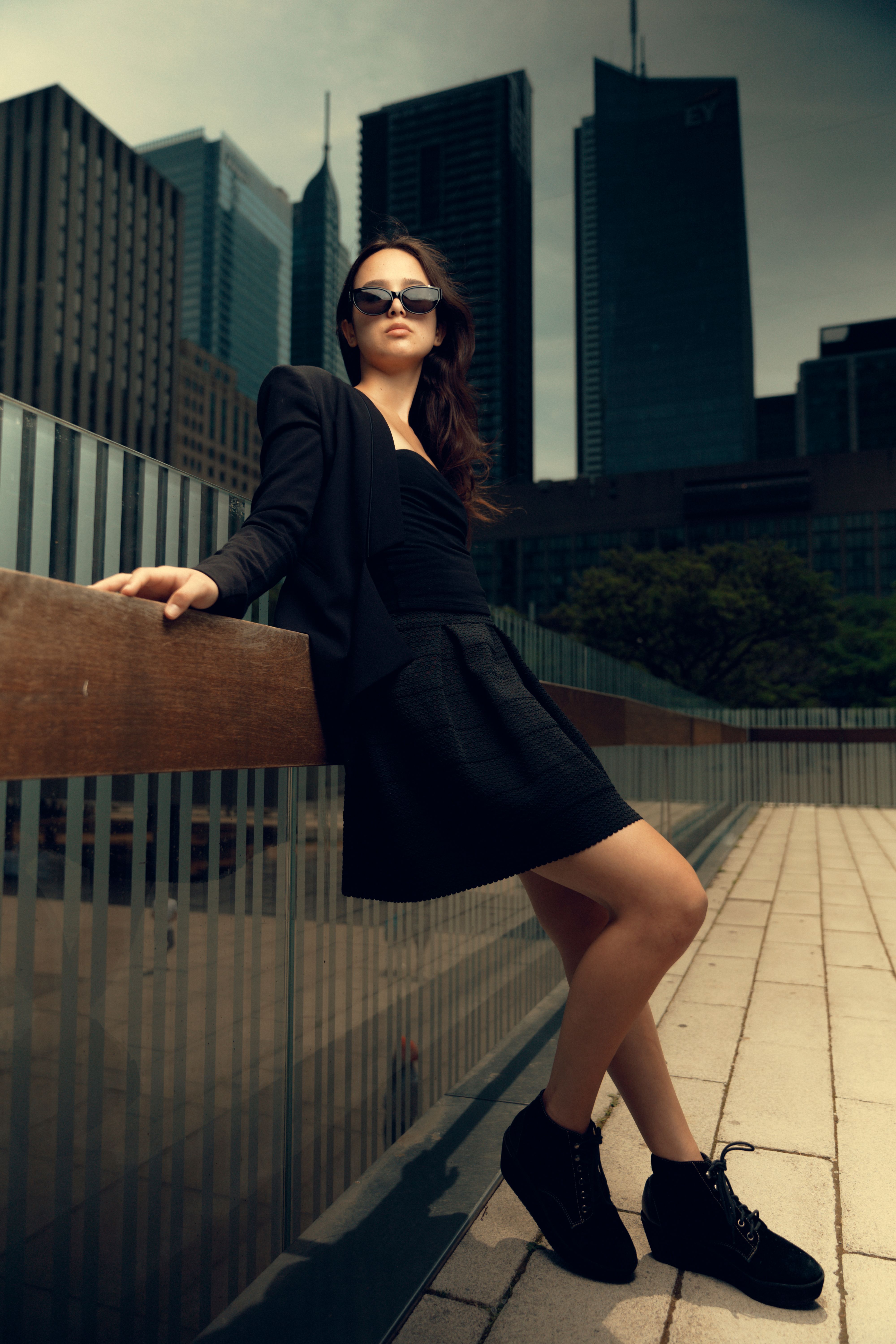 Chic Urban Fashion Portrait in Cityscape · Free Stock Photo