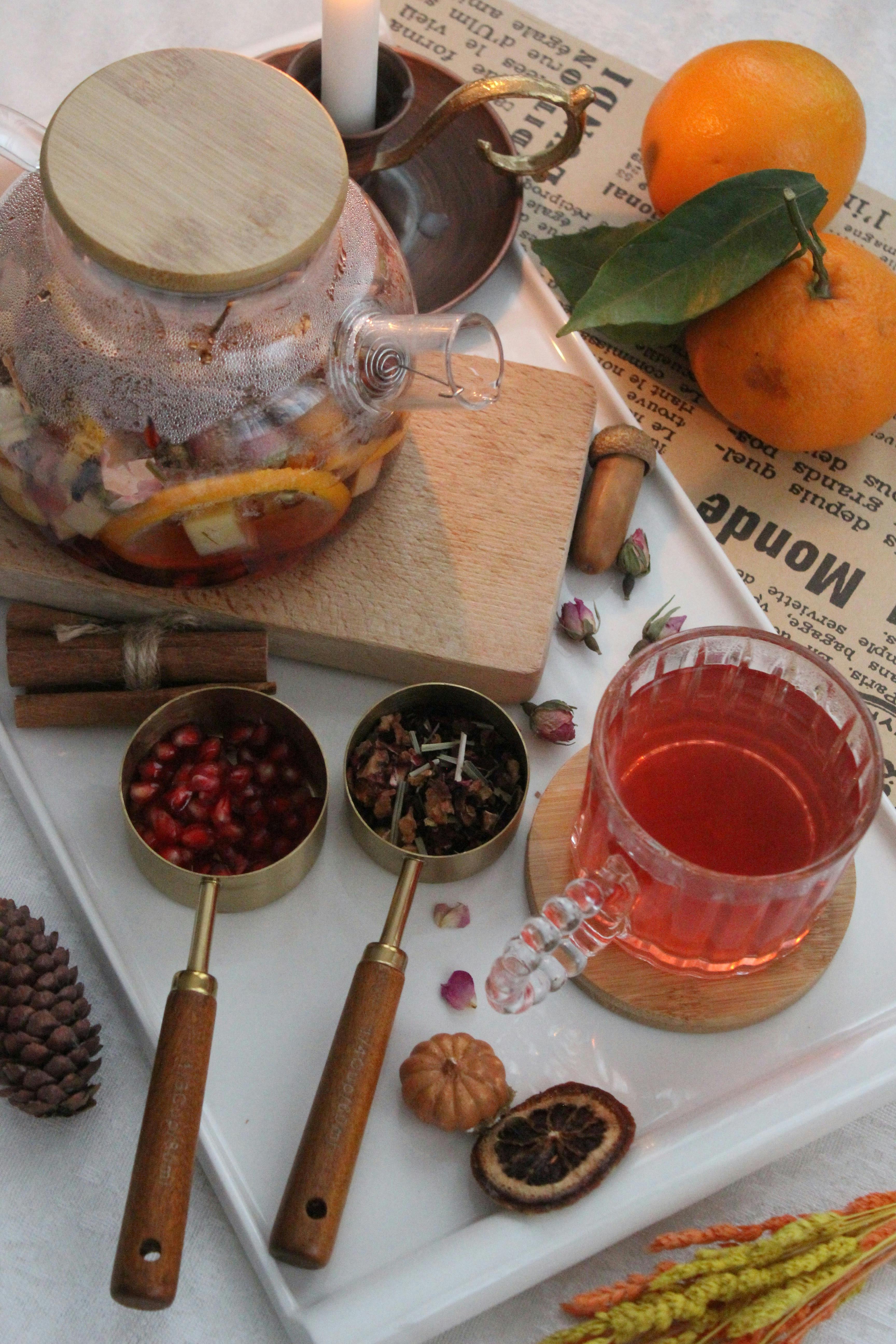 Cozy Tea Setup With Fruit and Spice Infusion · Free Stock Photo