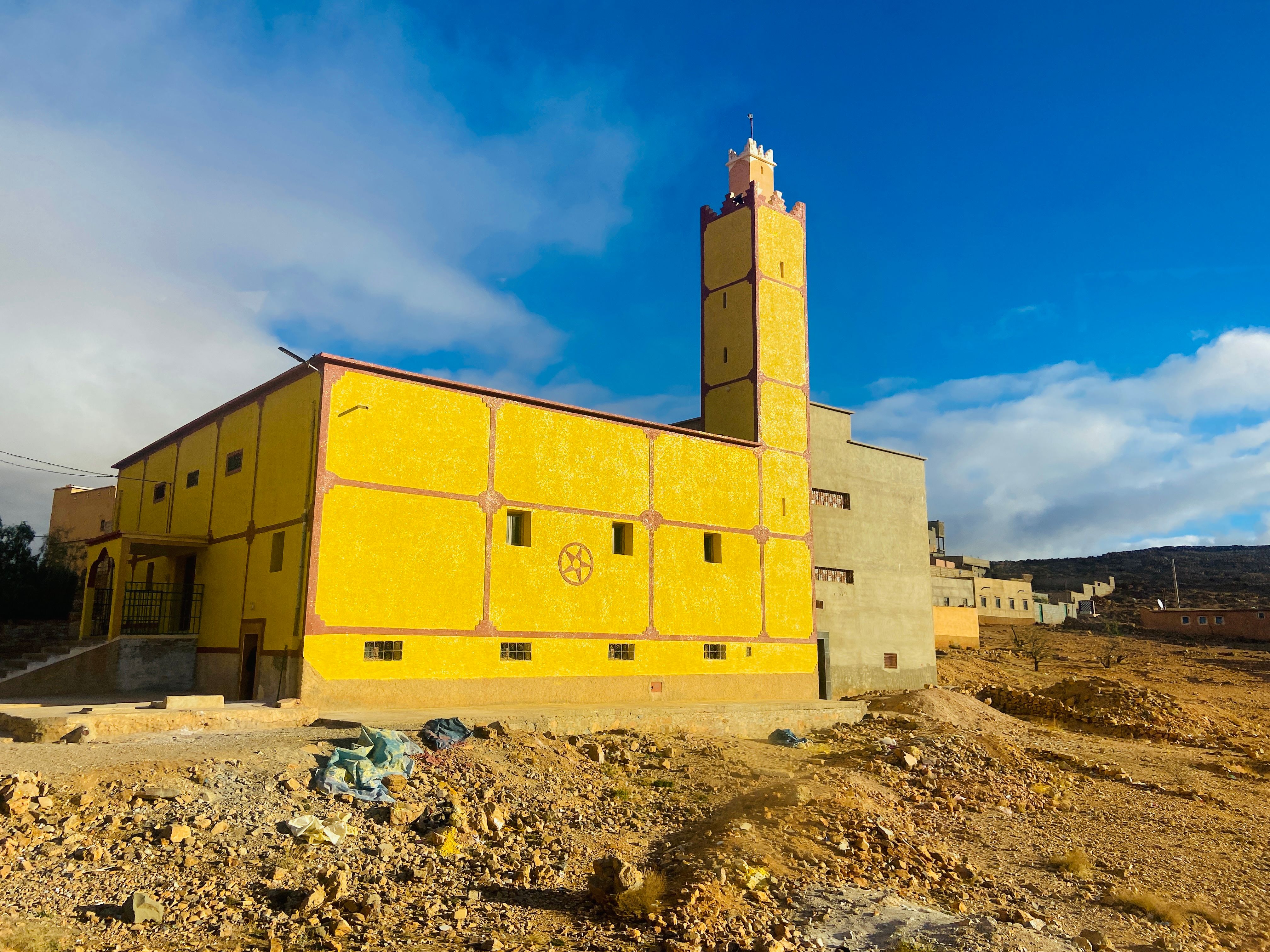 Vibrant Yellow Mosque in Taroudant Morocco · Free Stock Photo