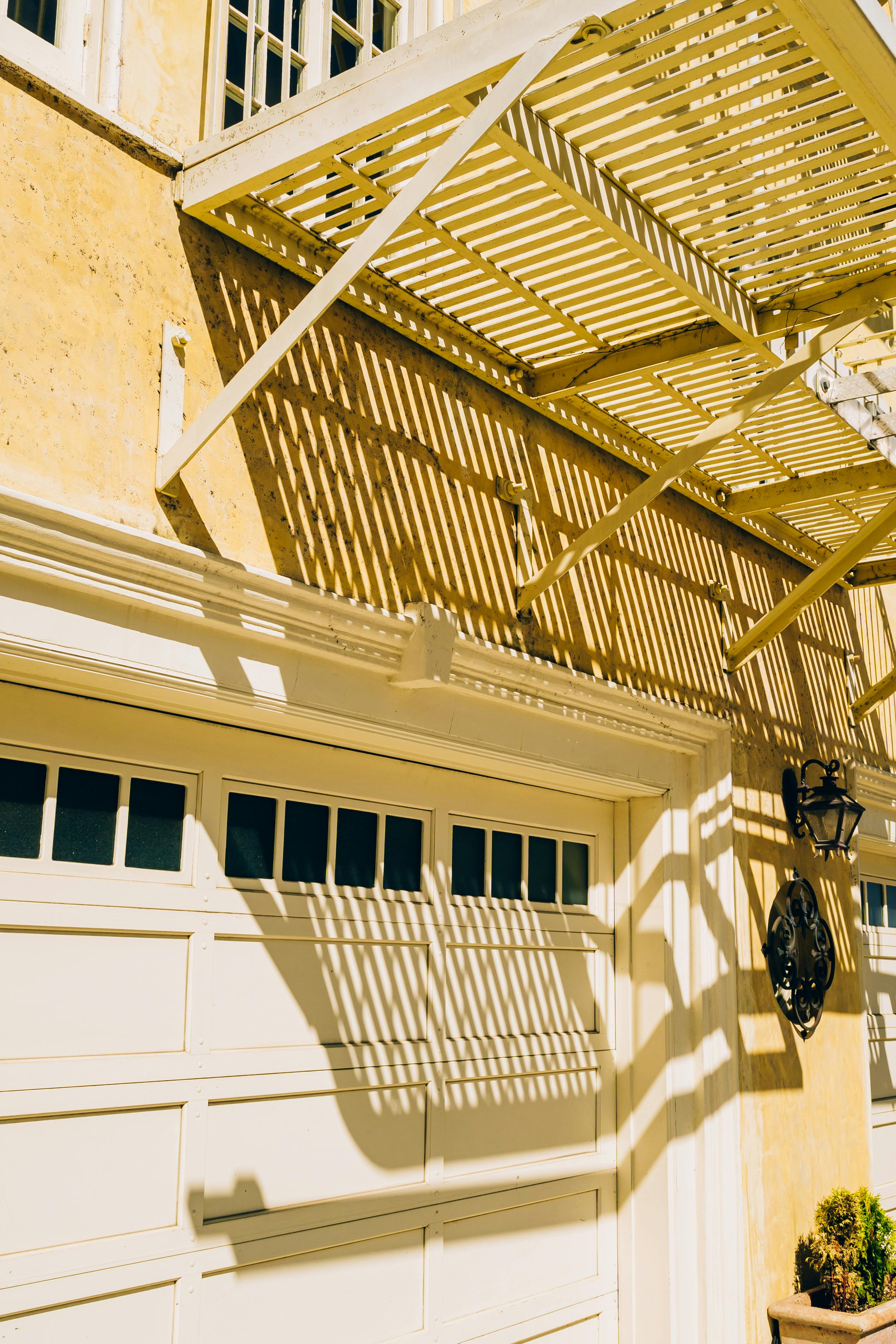 White Wooden Garage Door Gate · Free Stock Photo