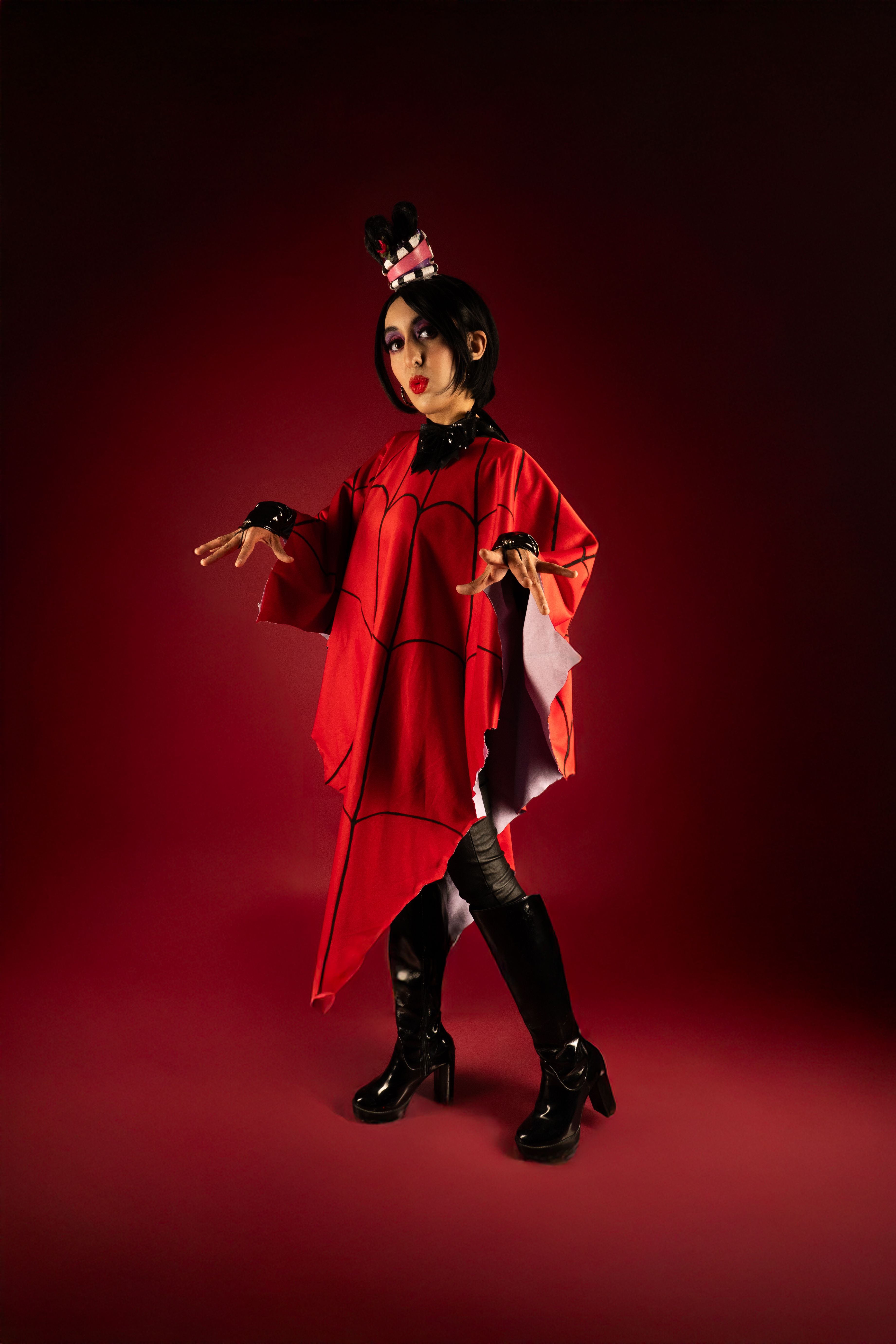 Vibrant Cosplay Character in Red Costume · Free Stock Photo