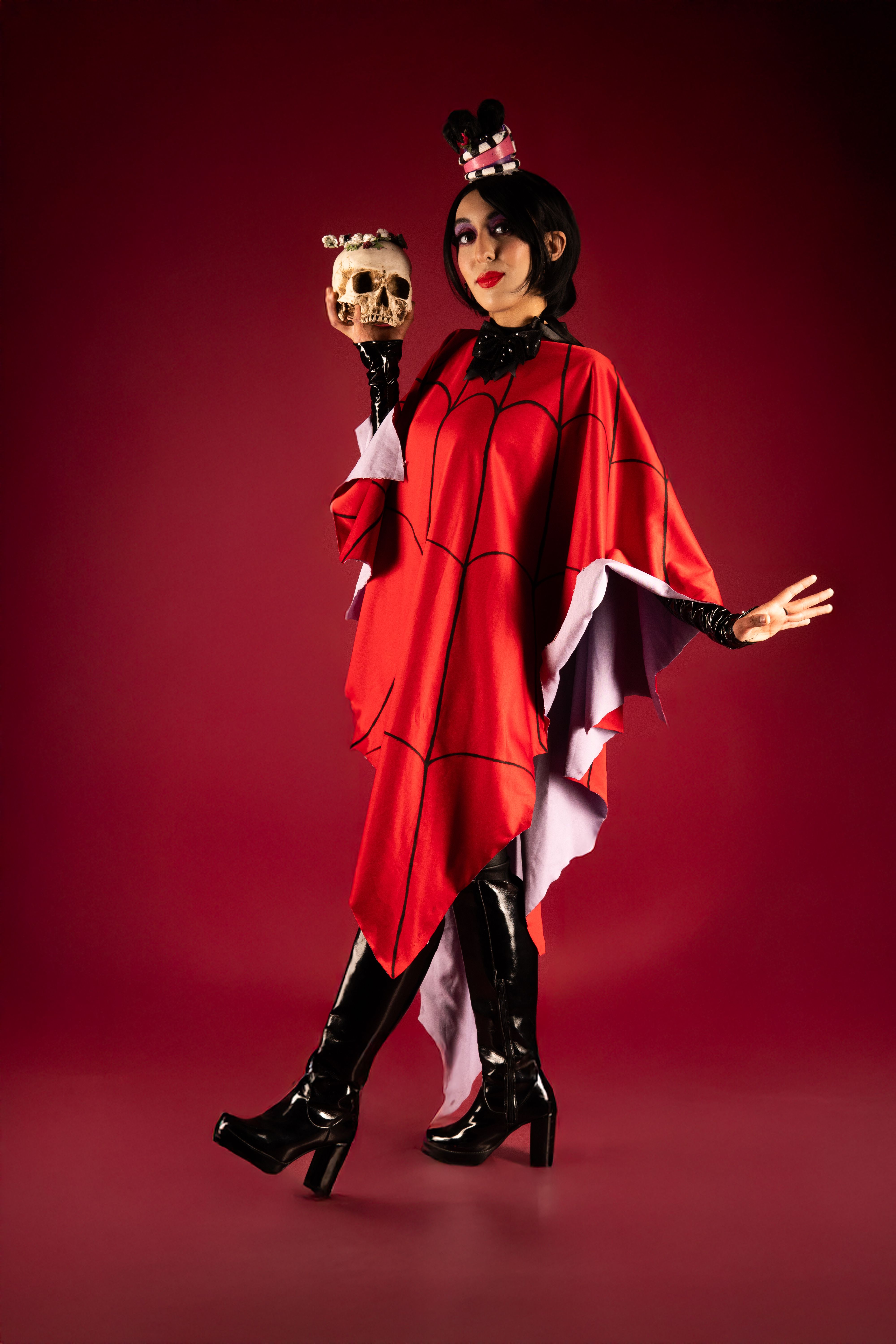 Stylish Cosplay in Red with a Gothic Touch · Free Stock Photo