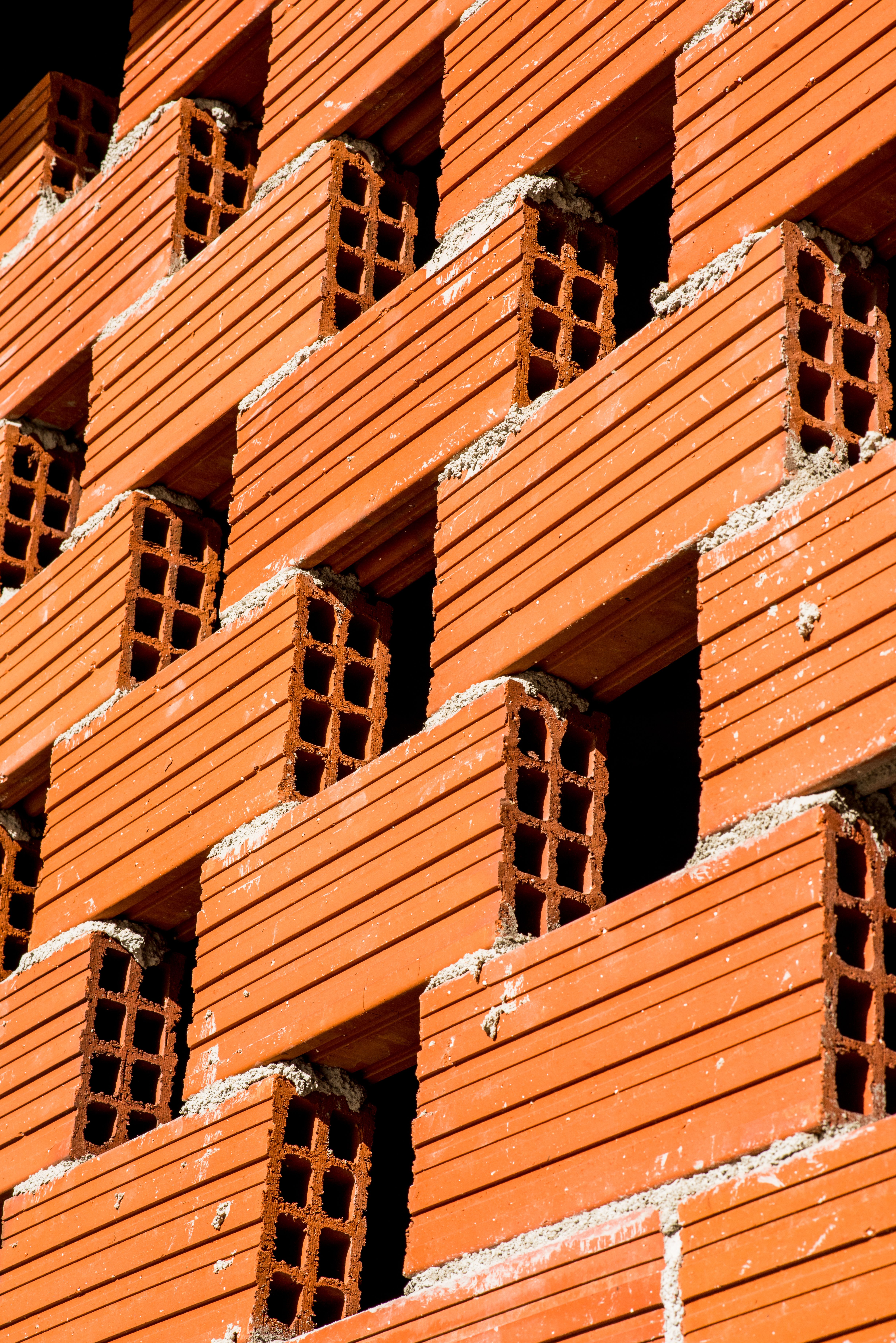 Abstract Pattern with Red Clay Bricks Wall · Free Stock Photo