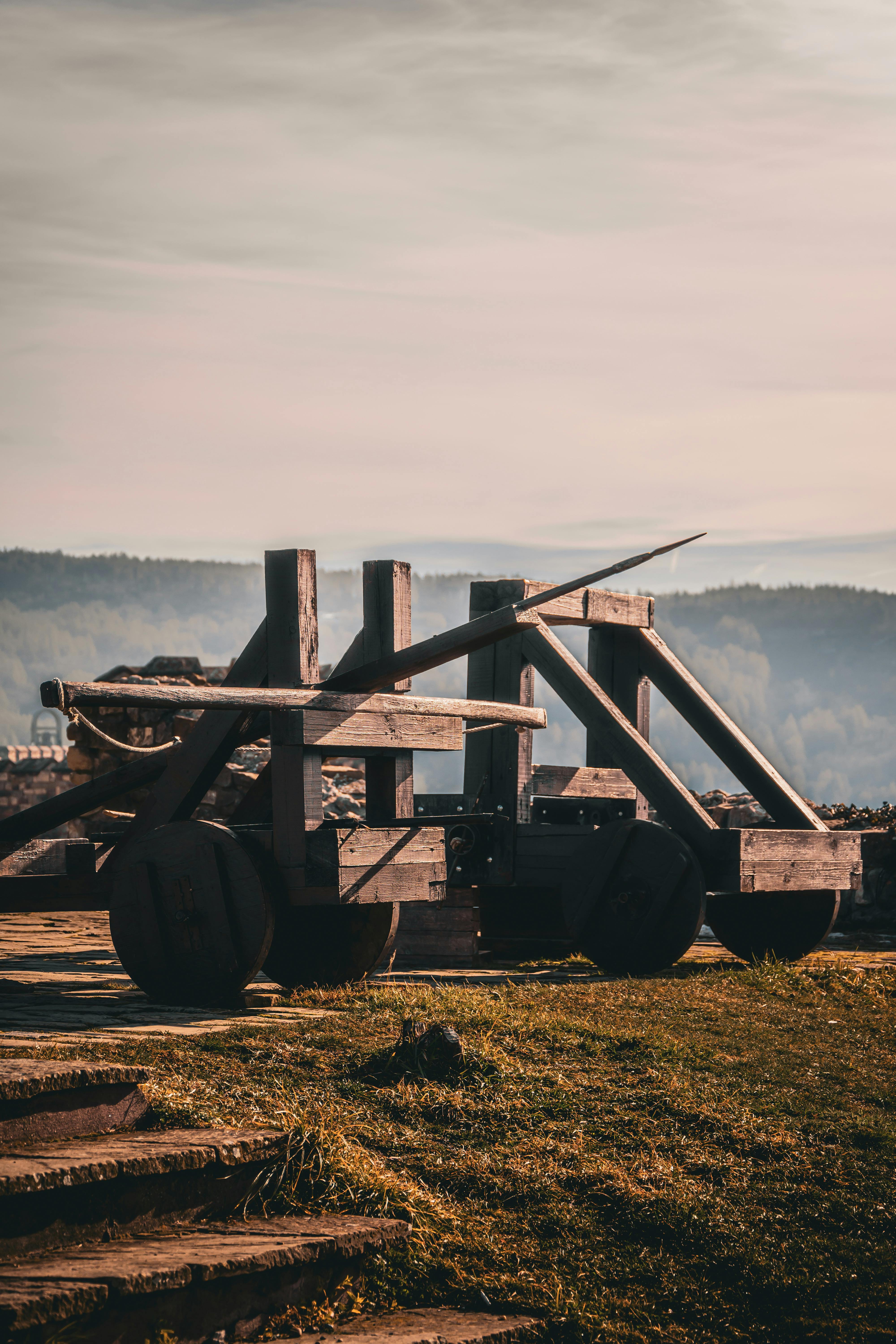 Medieval Catapult on Grass Field Outdoors · Free Stock Photo