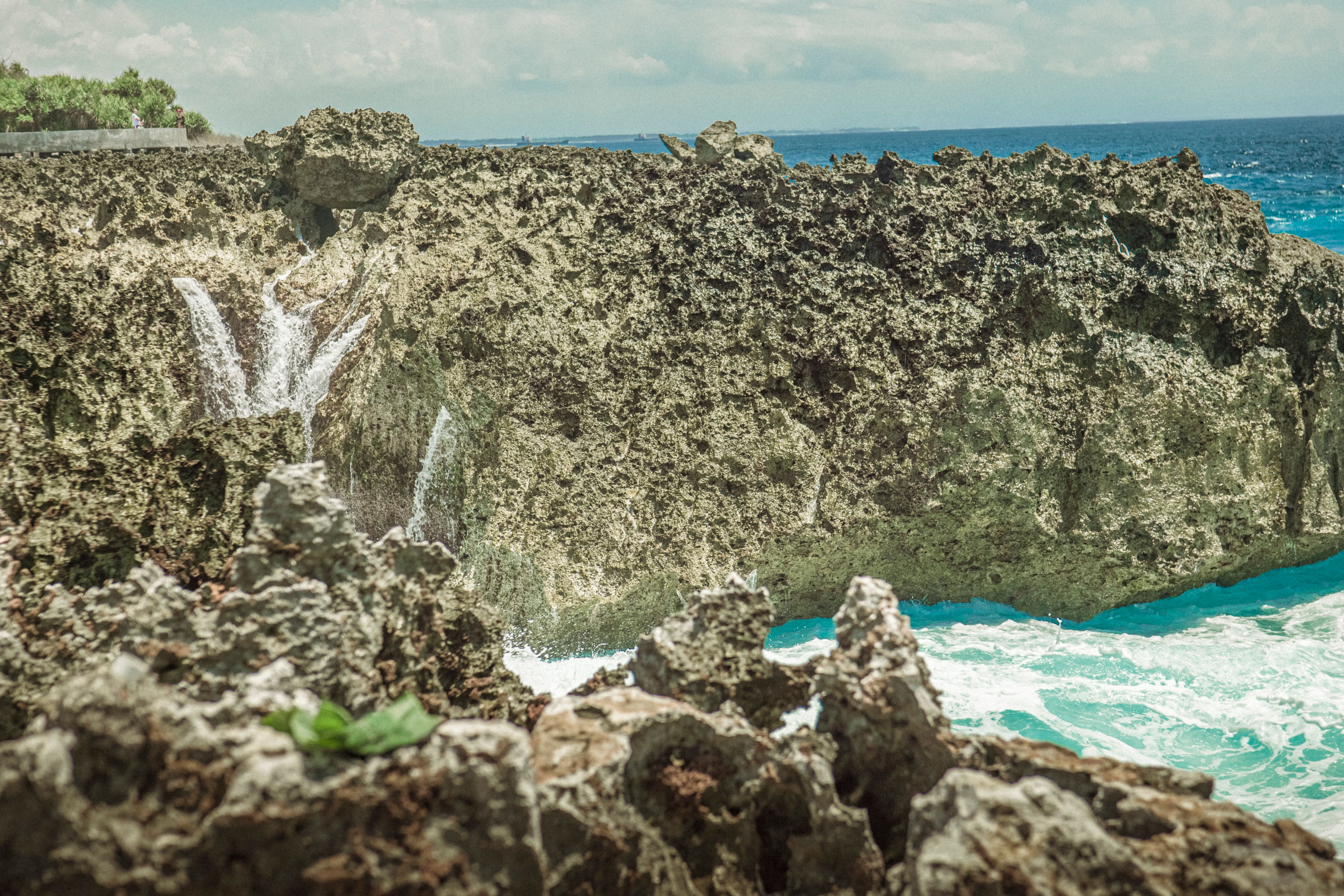 Dramatic Coastal Cliffs and Waterfall Landscape · Free Stock Photo