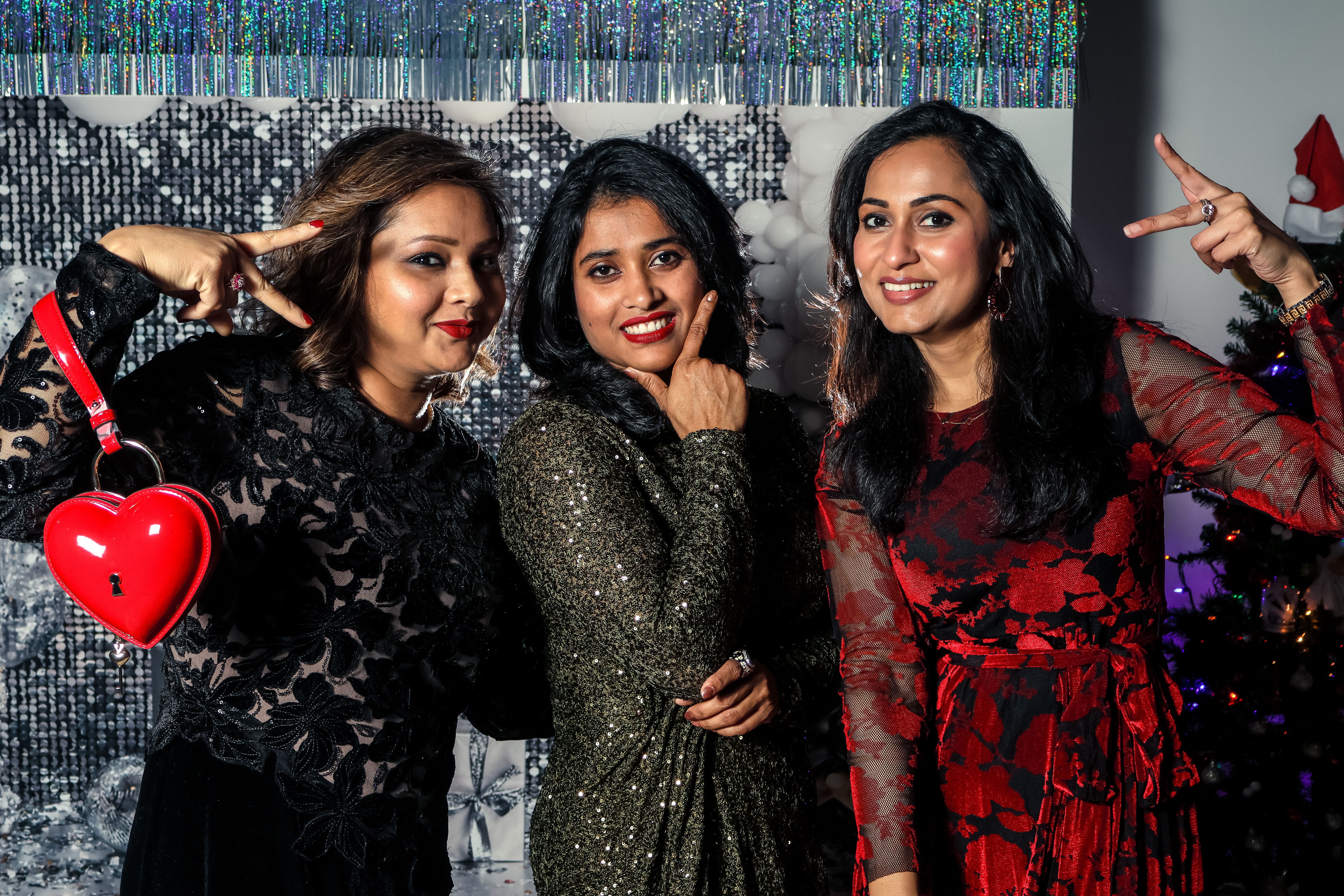Three Women Celebrating at Festive Party · Free Stock Photo