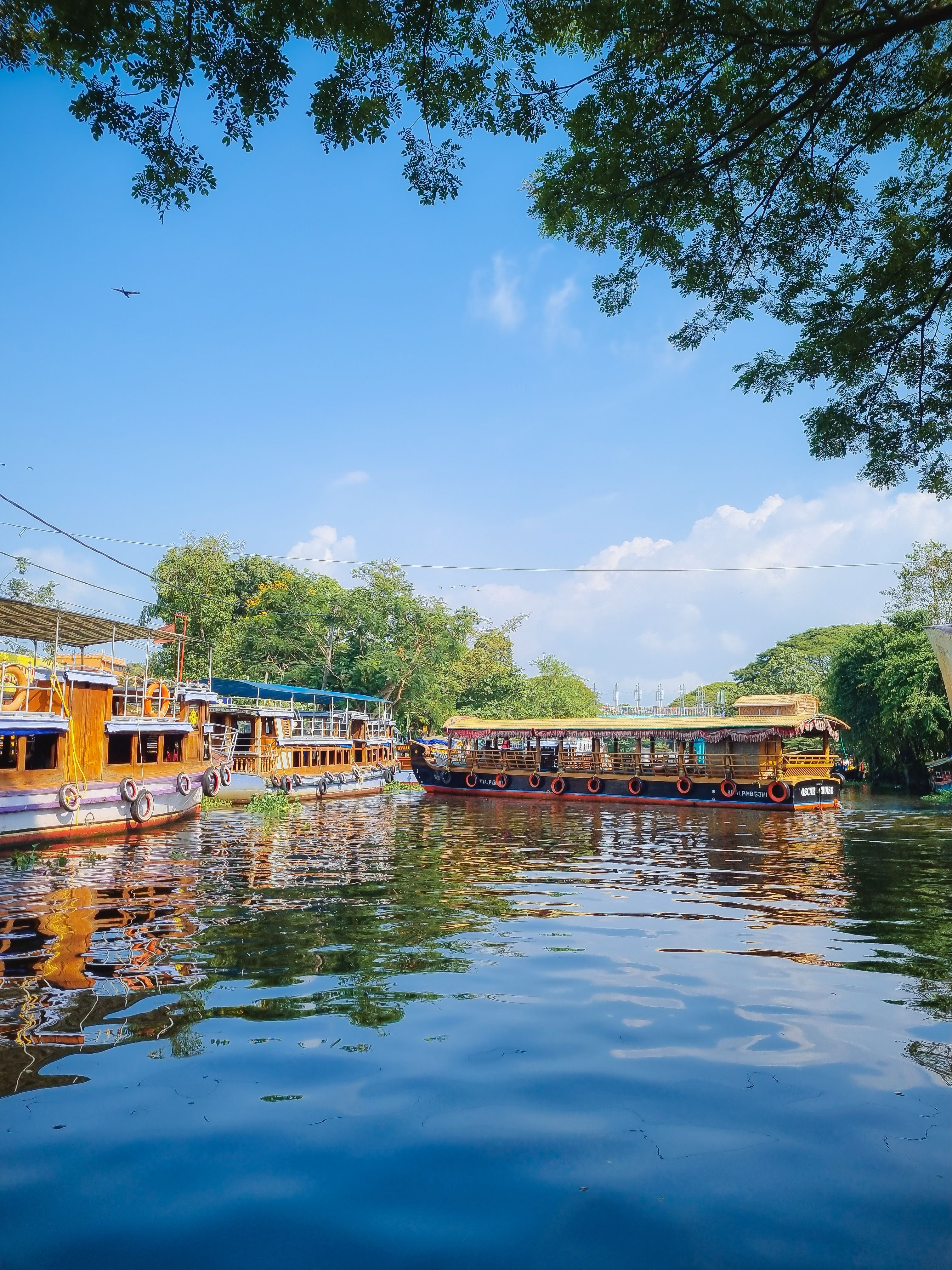 Scenic Riverscape with Tourist Boats on a Sunny Day · Free Stock Photo