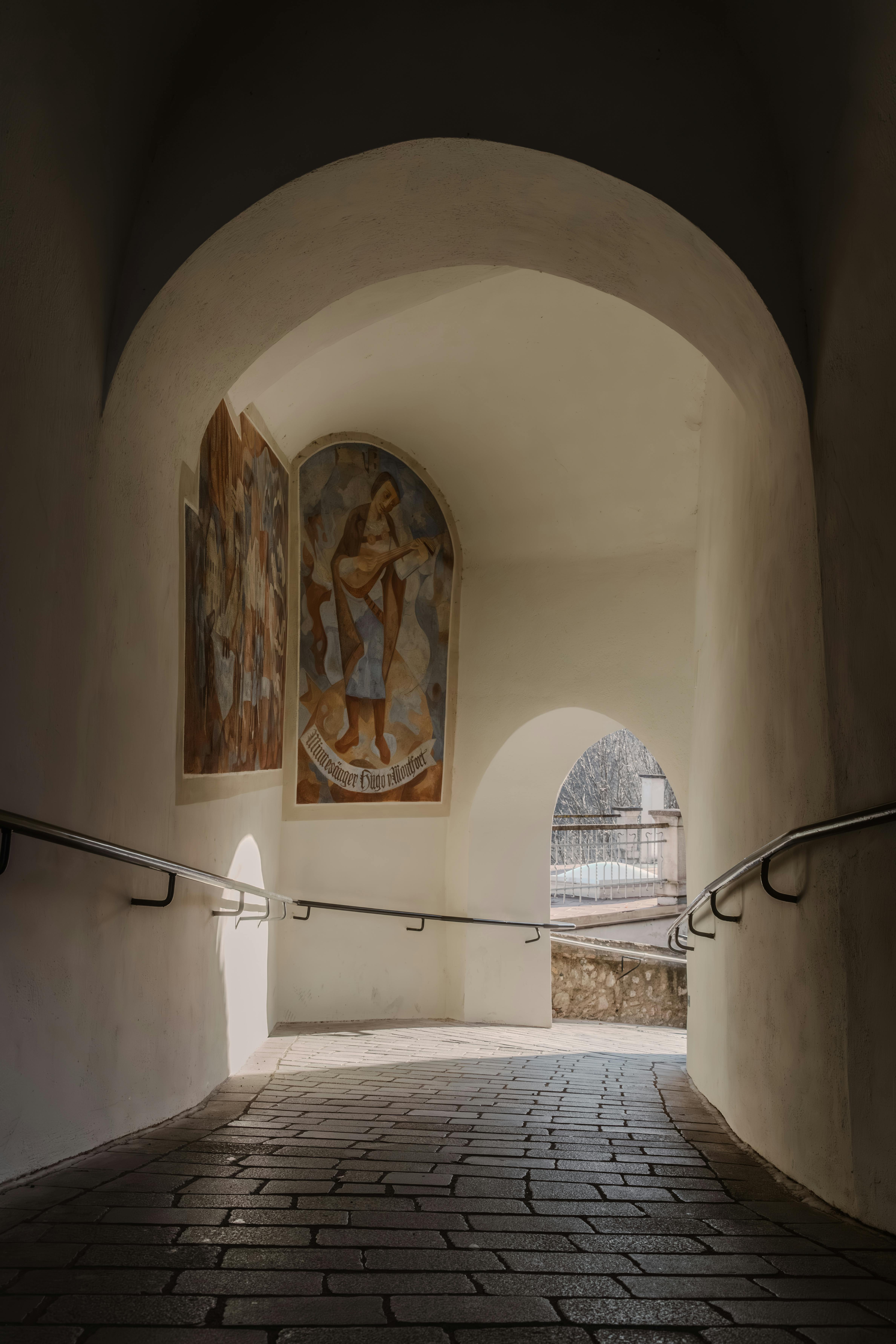 Historic Archway with Murals in Austria · Free Stock Photo