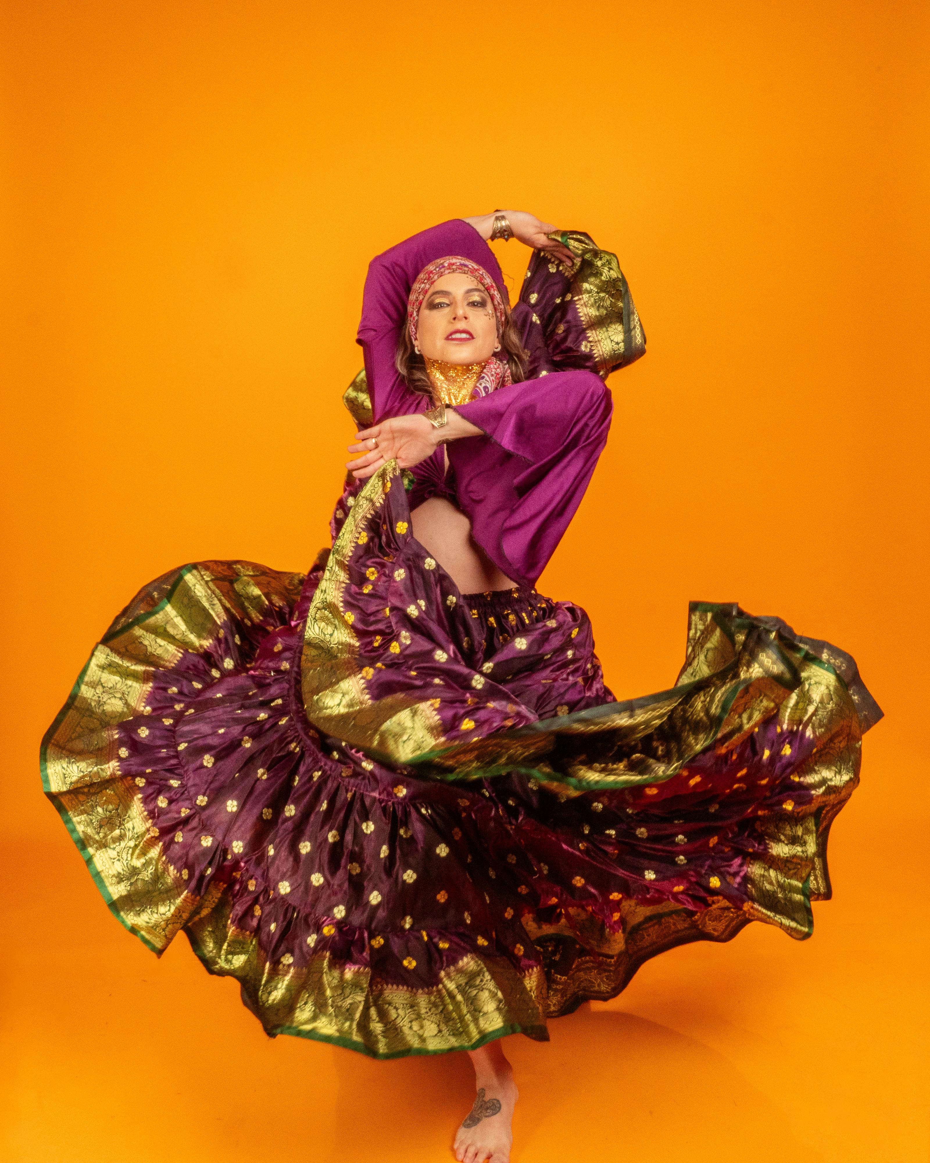 Vibrant Gypsy Dance in Traditional Attire · Free Stock Photo