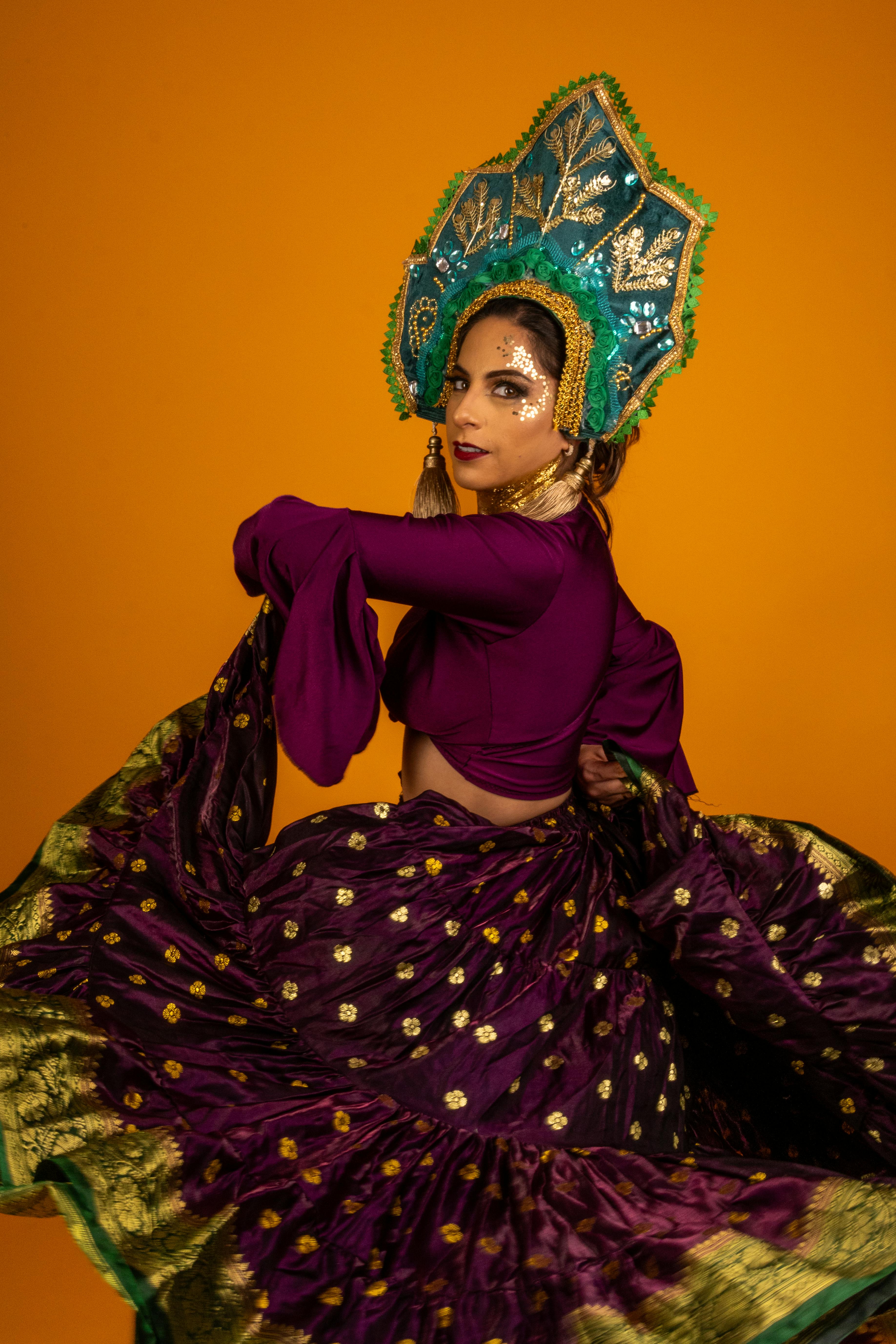 Traditional Gypsy Dancer in Colorful Attire · Free Stock Photo