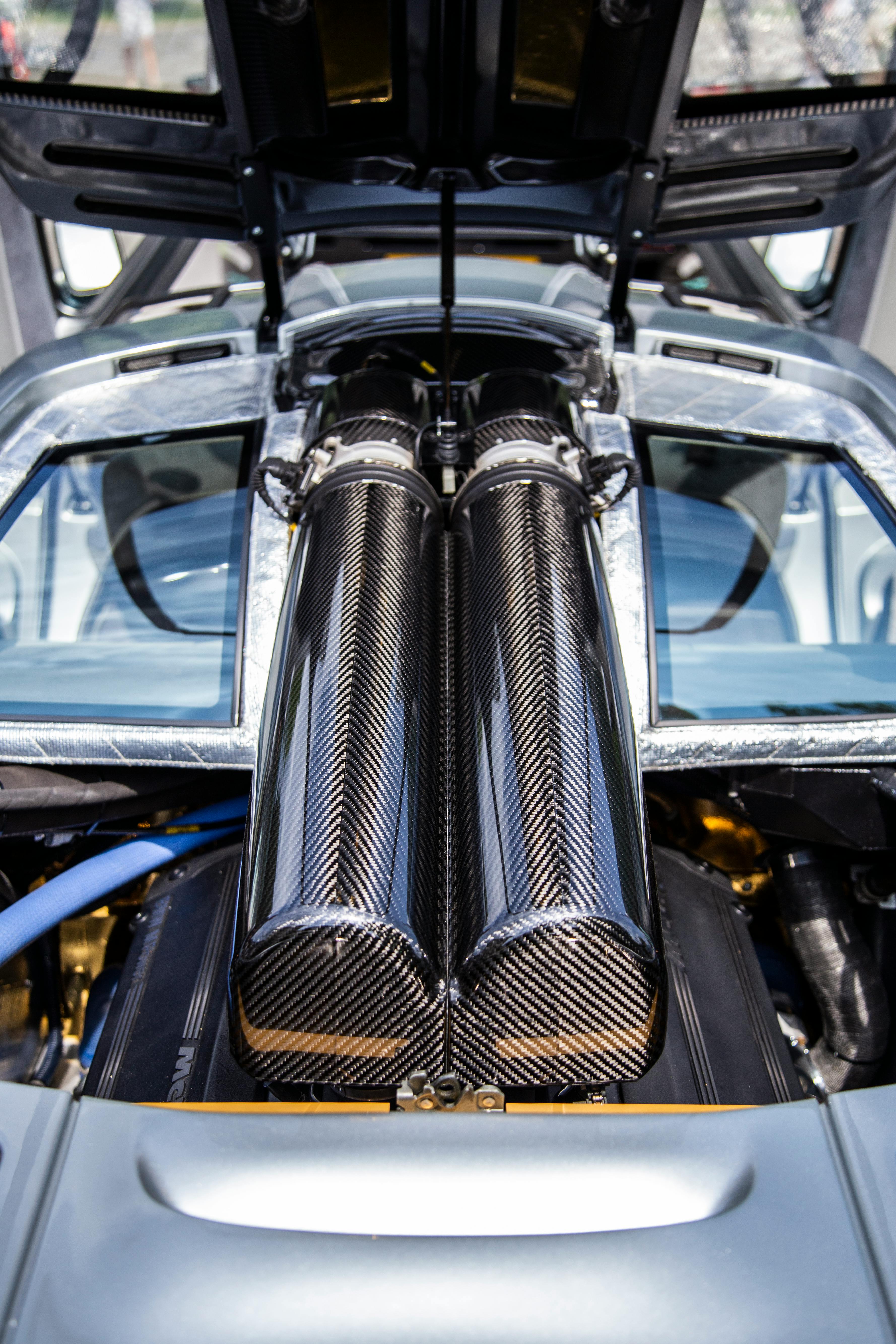 High-Performance Engine Compartment of a Supercar · Free Stock Photo