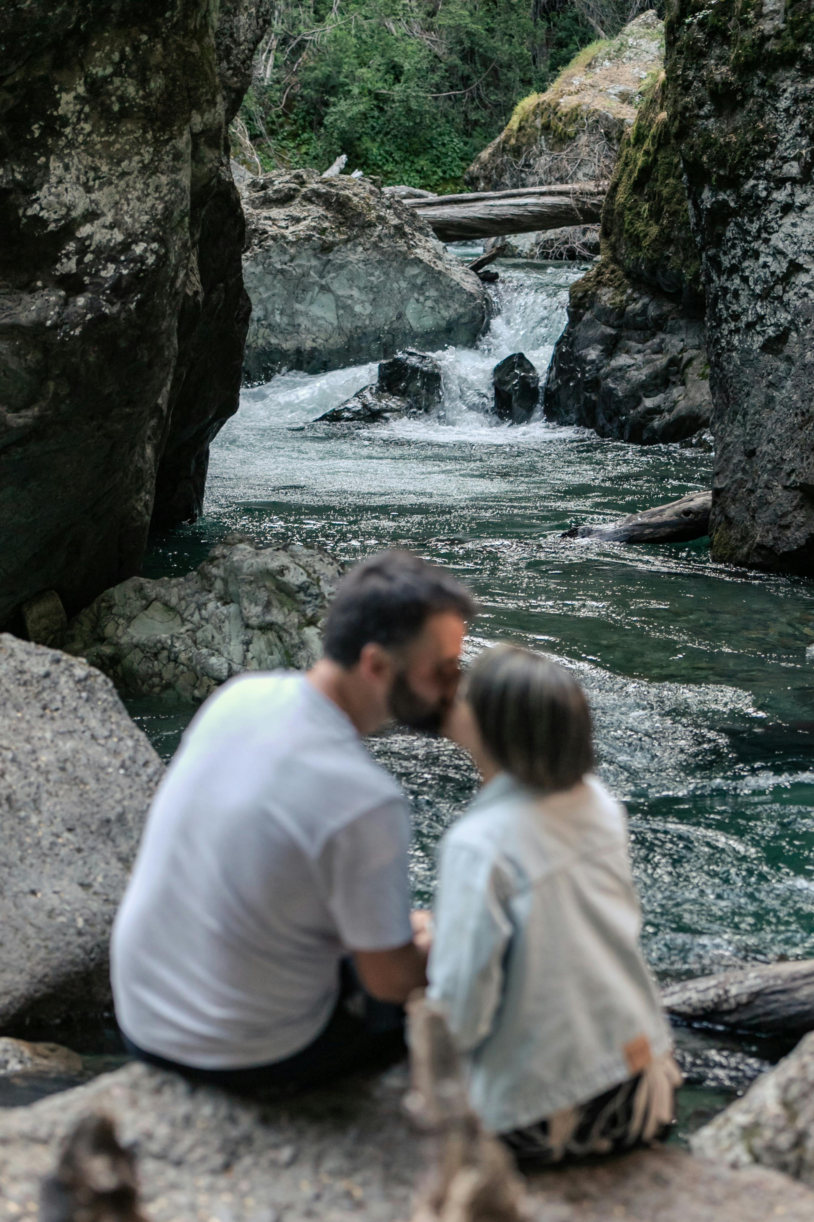 Romantic Couple by Scenic Mountain Stream · Free Stock Photo