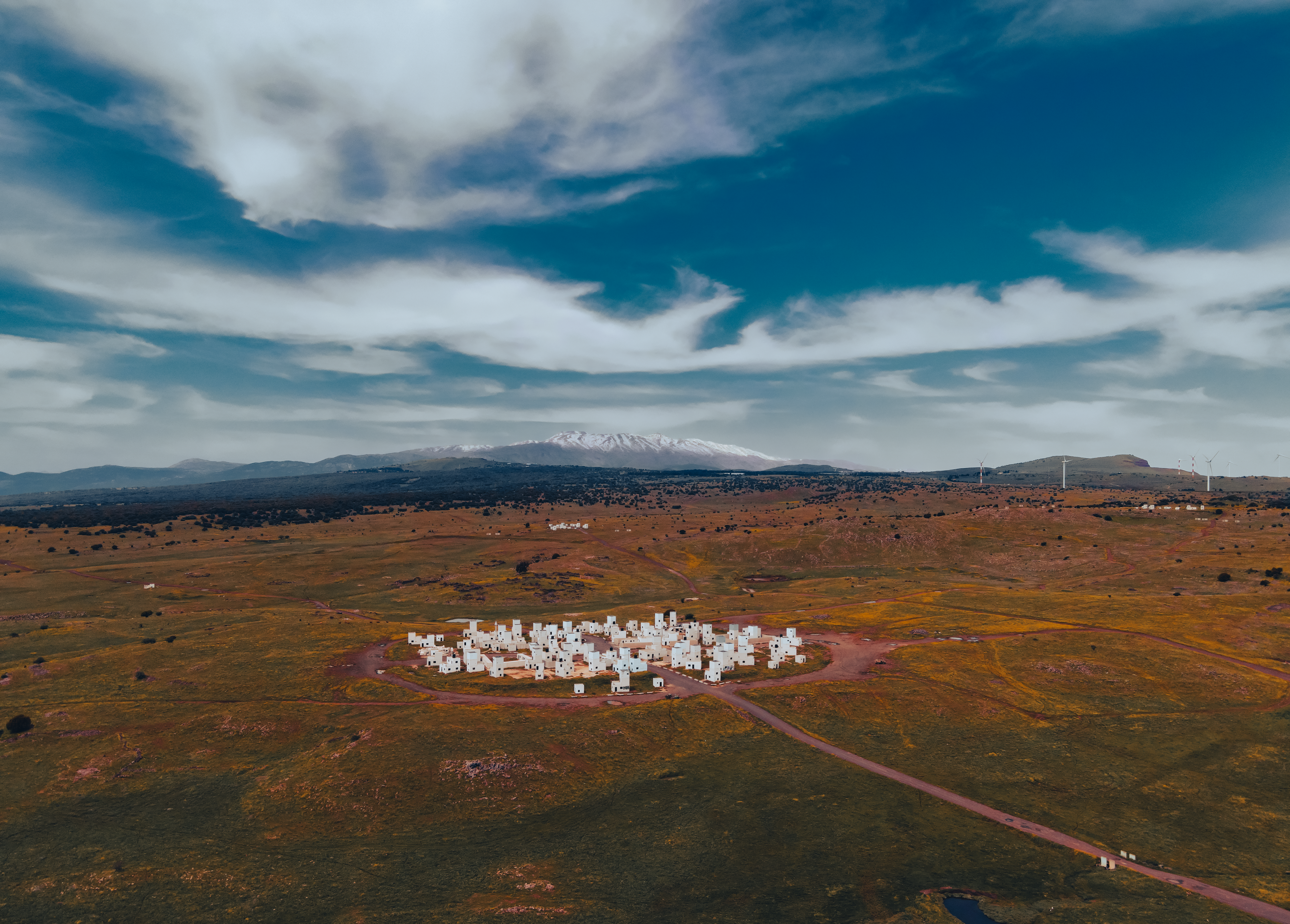 Aerial View of Remote Mountain Village Landscape · Free Stock Photo