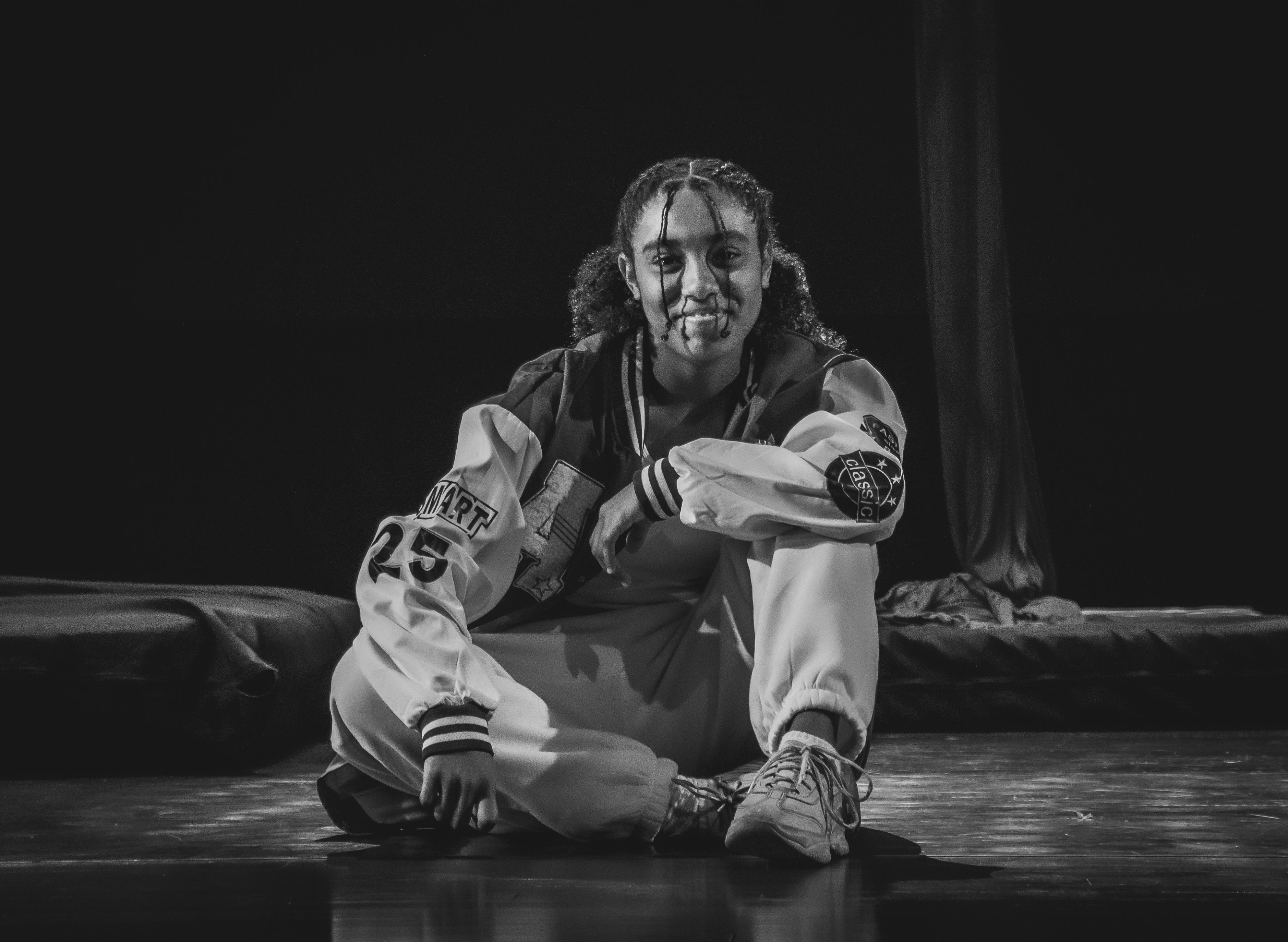 Hip Hop Dance Portrait in Black and White · Free Stock Photo