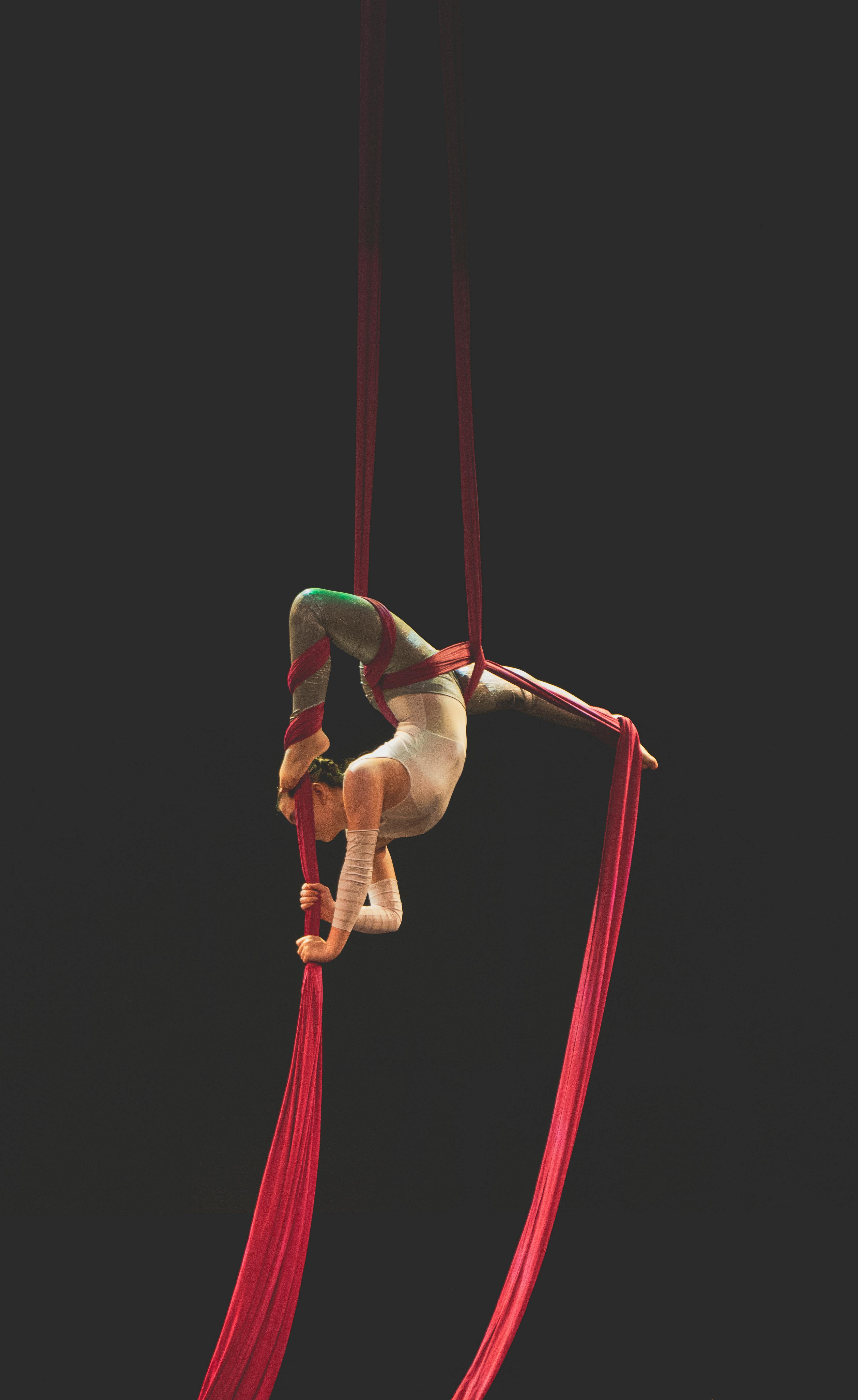 Graceful Aerial Silk Acrobat Performing in Brazil · Free Stock Photo