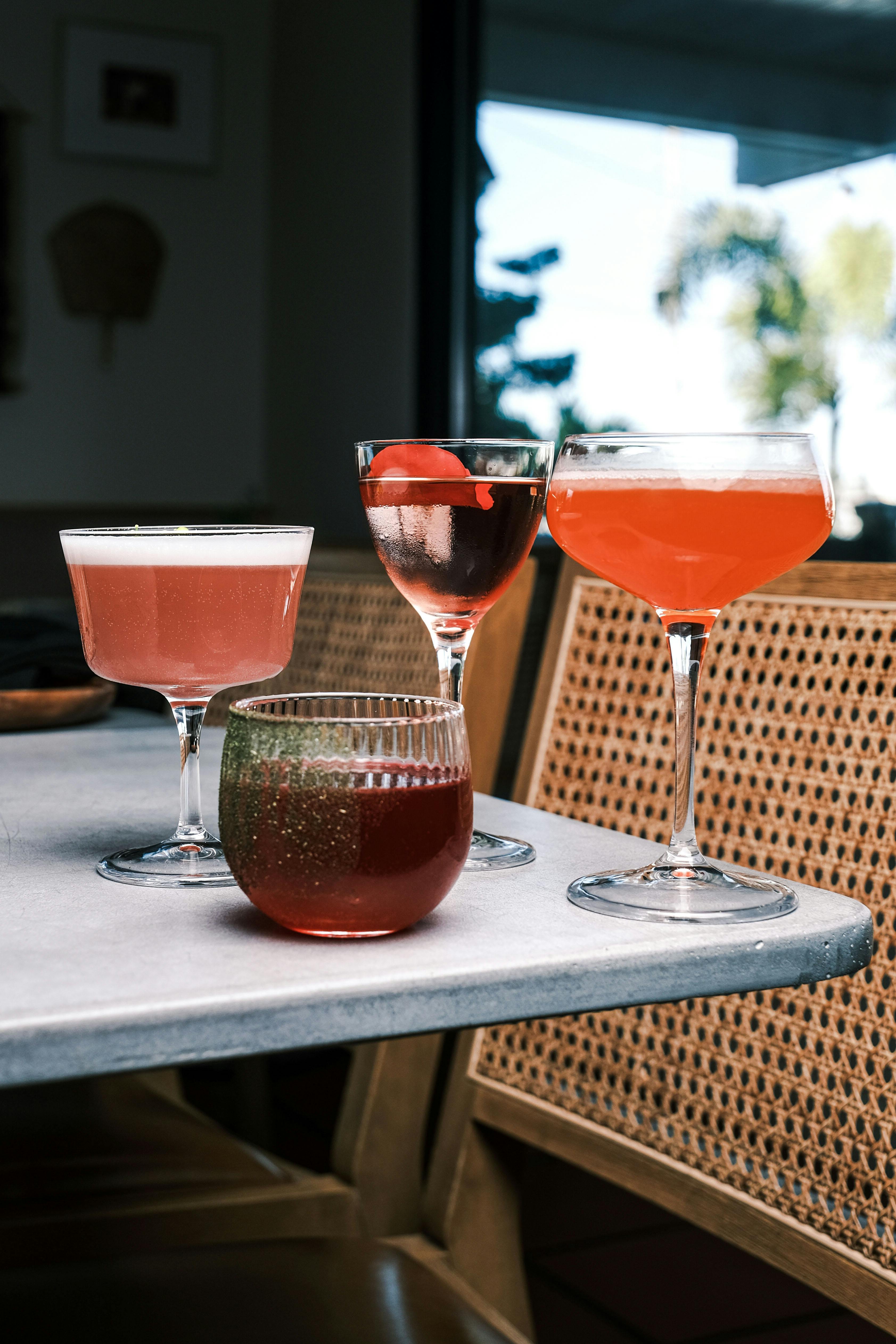 Stylish Cocktail Arrangement on Restaurant Table · Free Stock Photo