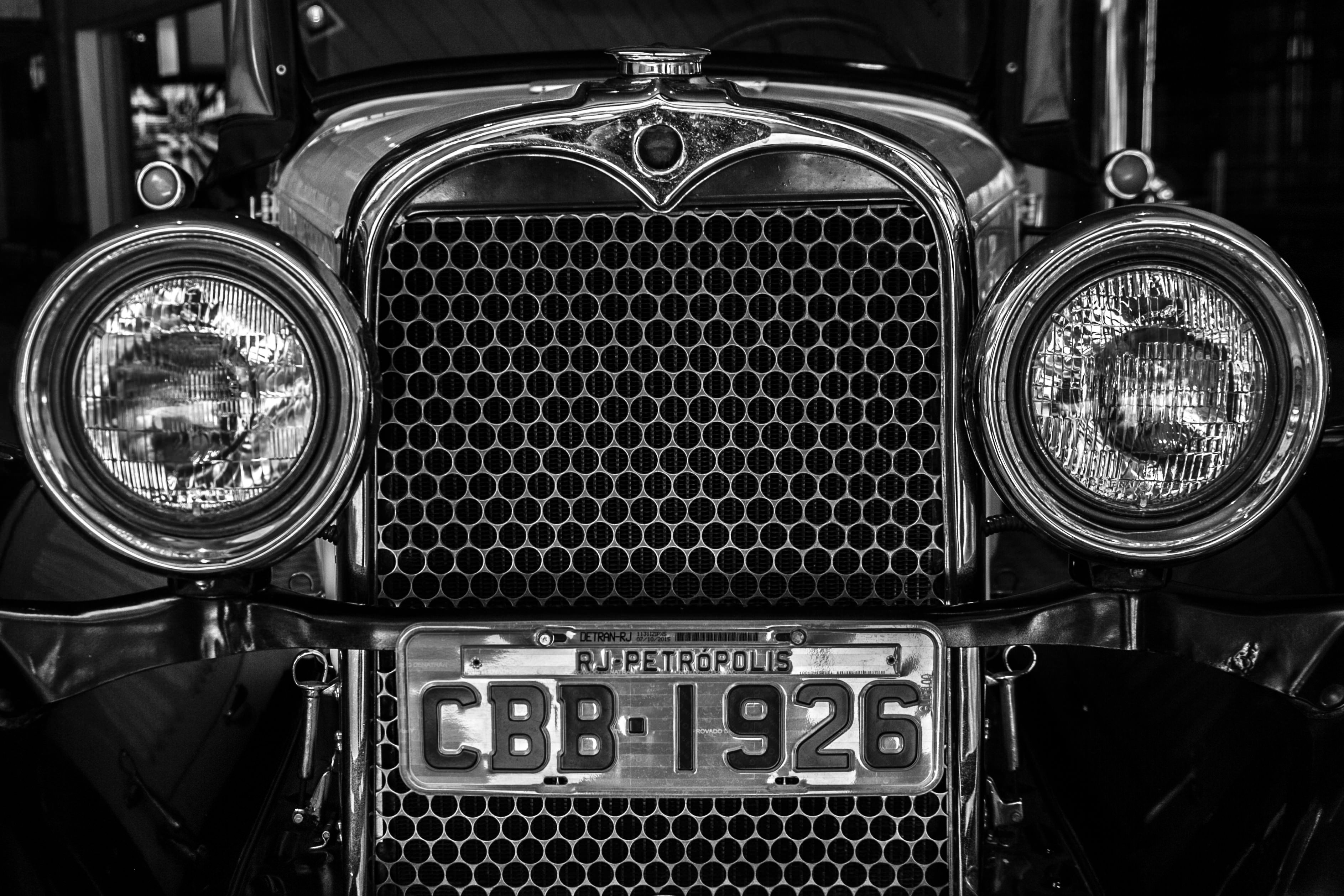 Vintage 1926 Classic Car Front View · Free Stock Photo