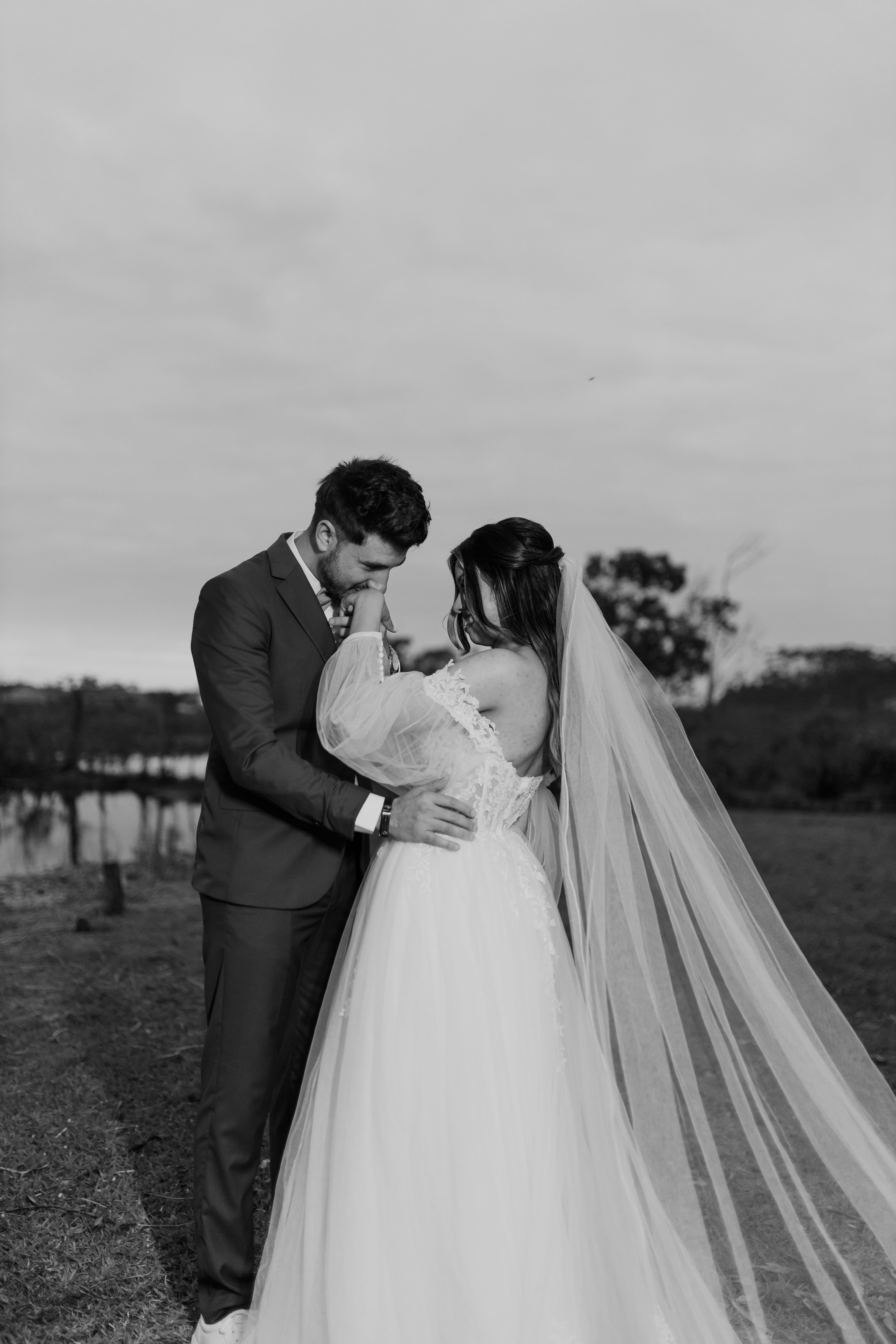 Elegant Outdoor Wedding Photography Portrait · Free Stock Photo