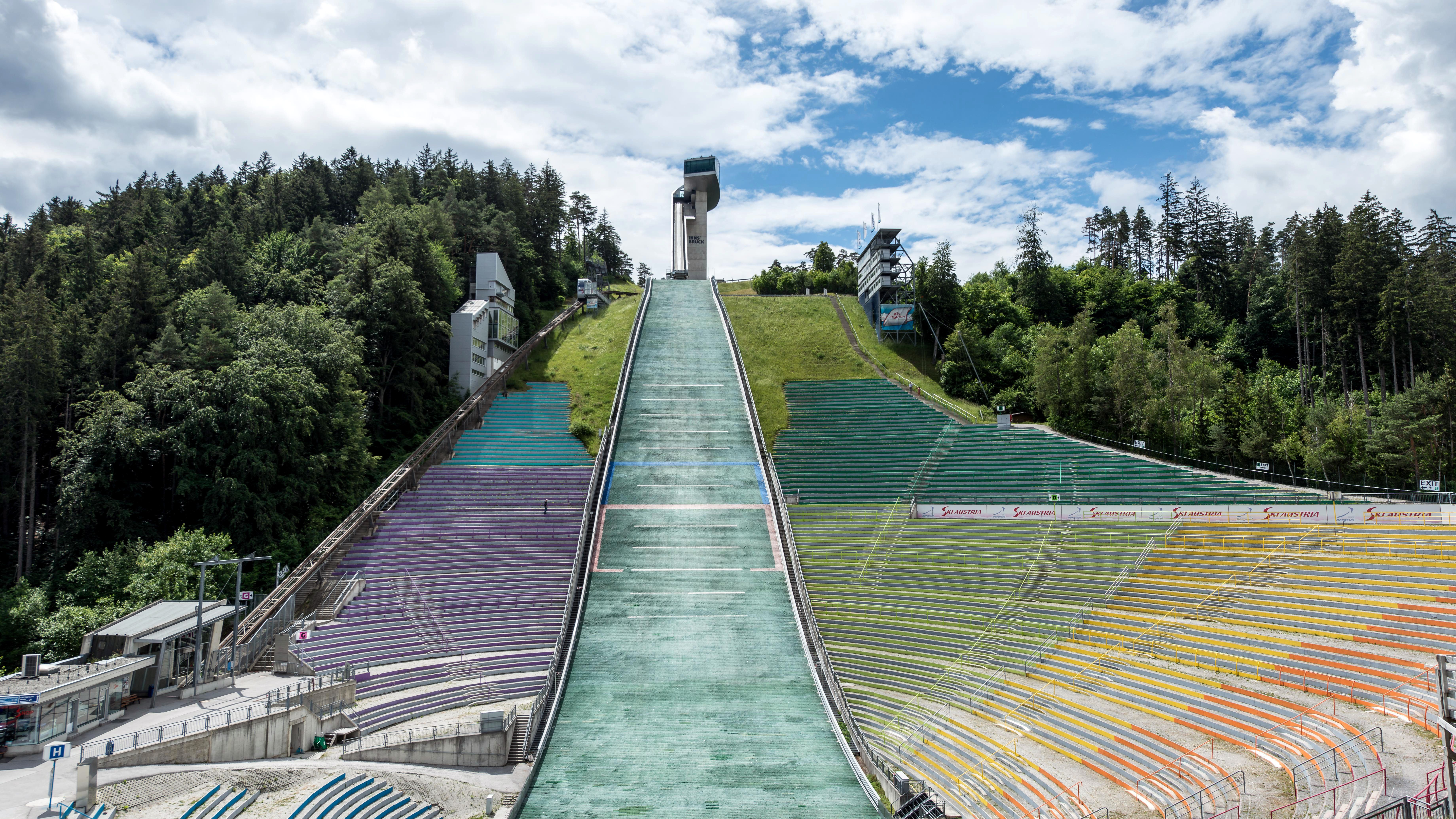 Innsbruck Ski Jump Arena in Summer · Free Stock Photo