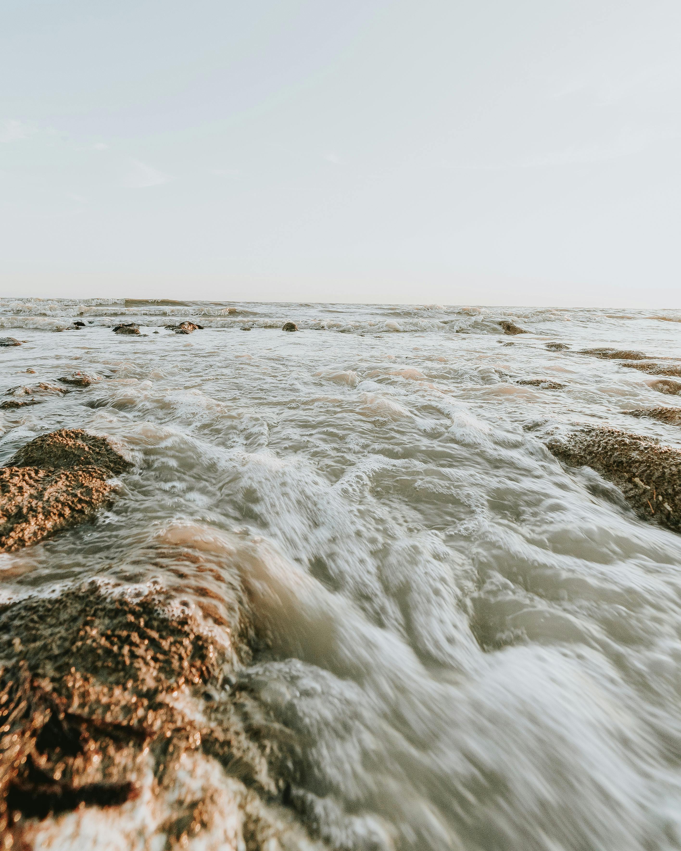 Sea Waves Splashing on Rocks · Free Stock Photo