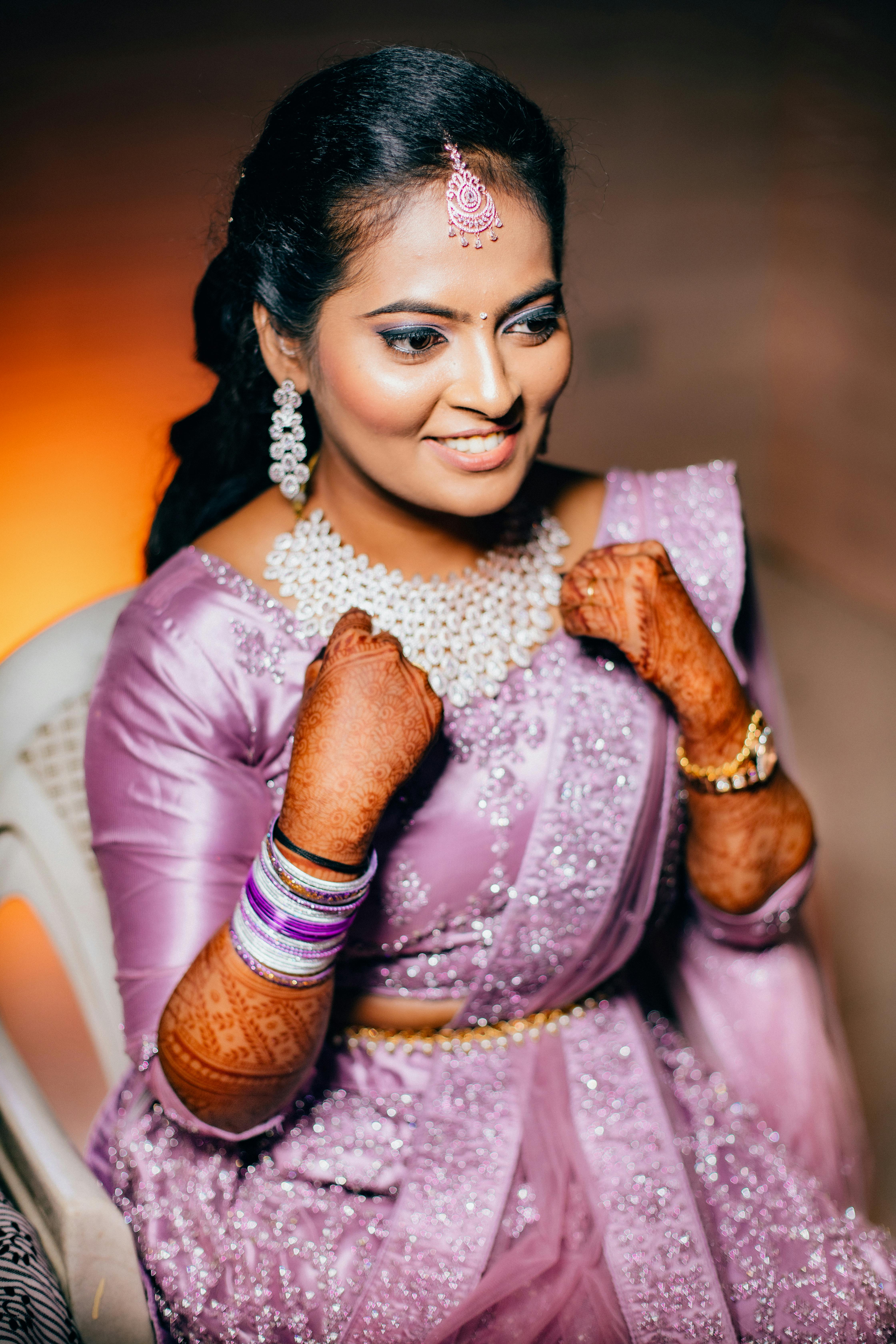 Beautiful South Asian Bride in Traditional Attire · Free Stock Photo