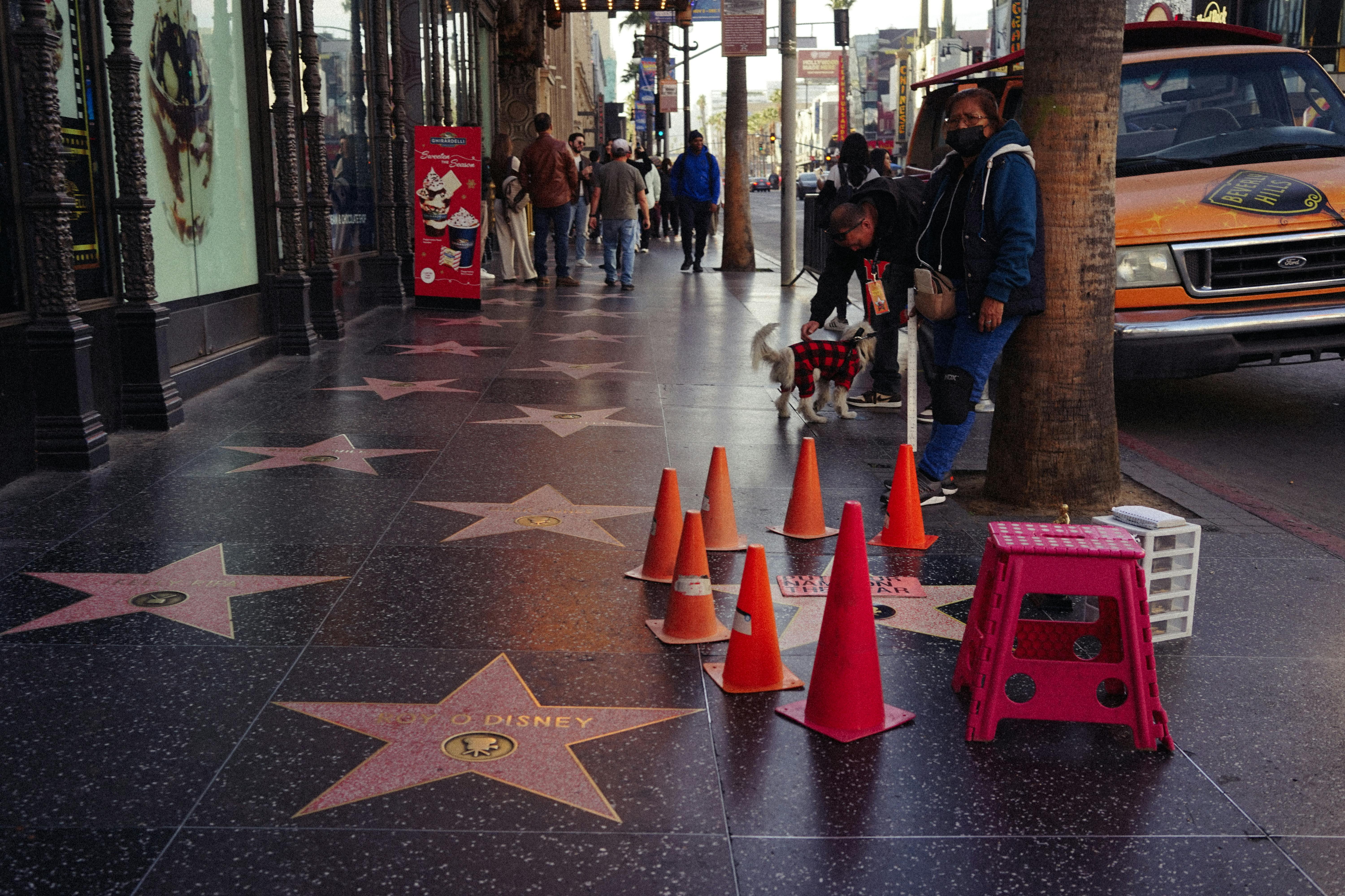 Hollywood Walk of Fame Street Scene with Stars · Free Stock Photo
