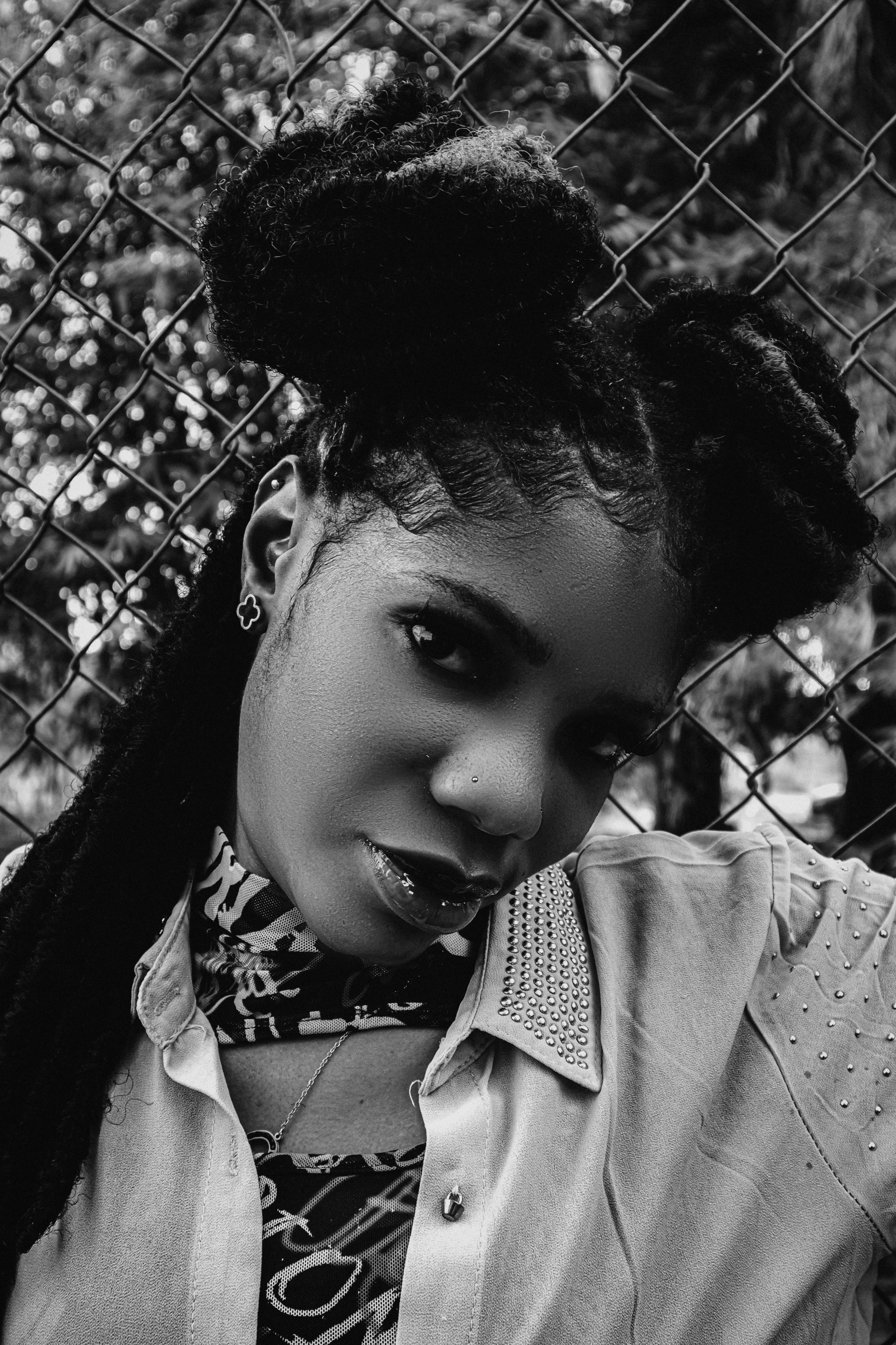 Black and White Portrait of a Young Woman · Free Stock Photo