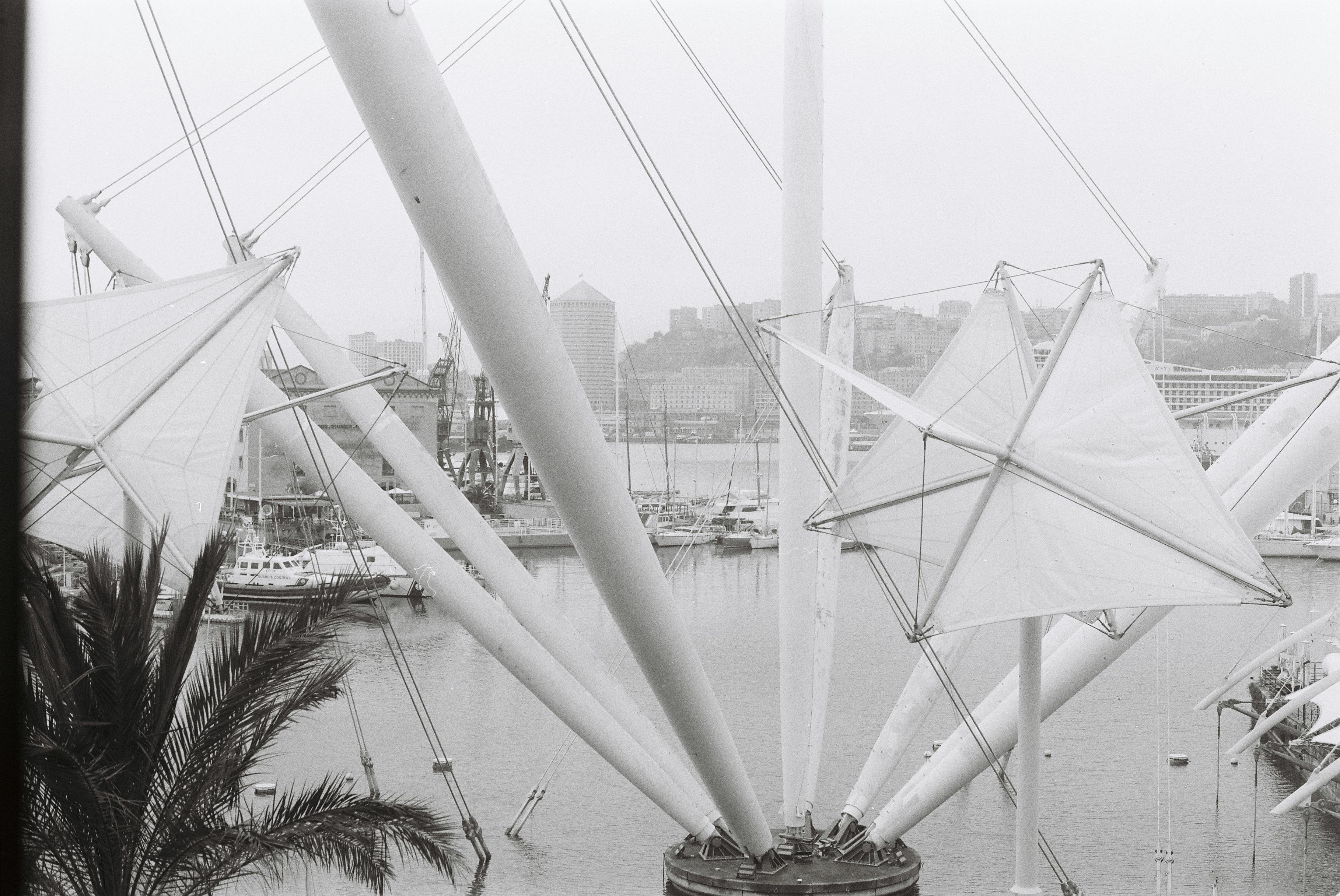 Architectural Structures at Genoa Harbor · Free Stock Photo