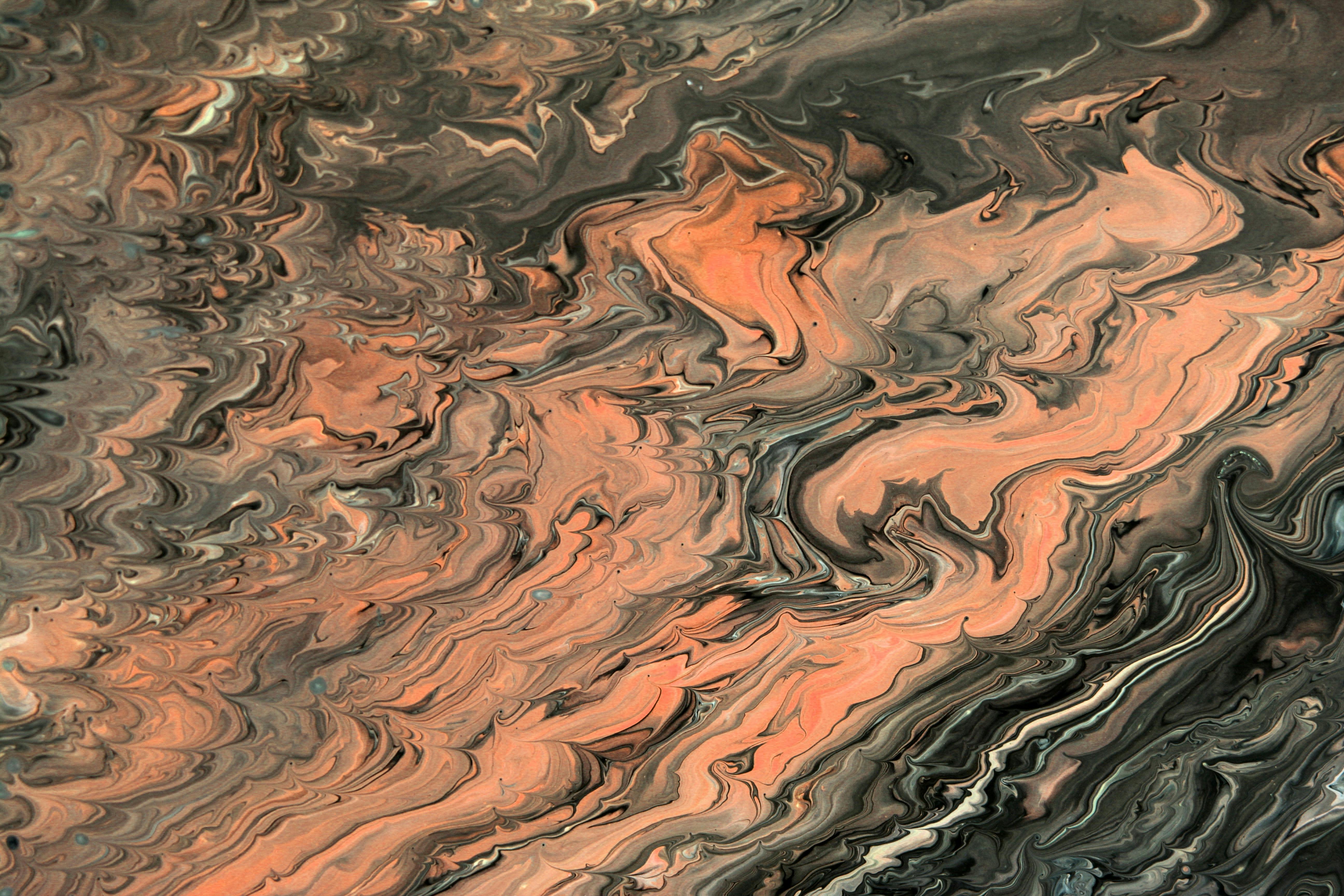 Abstract Fluid Art with Earthy Tones and Swirls · Free Stock Photo