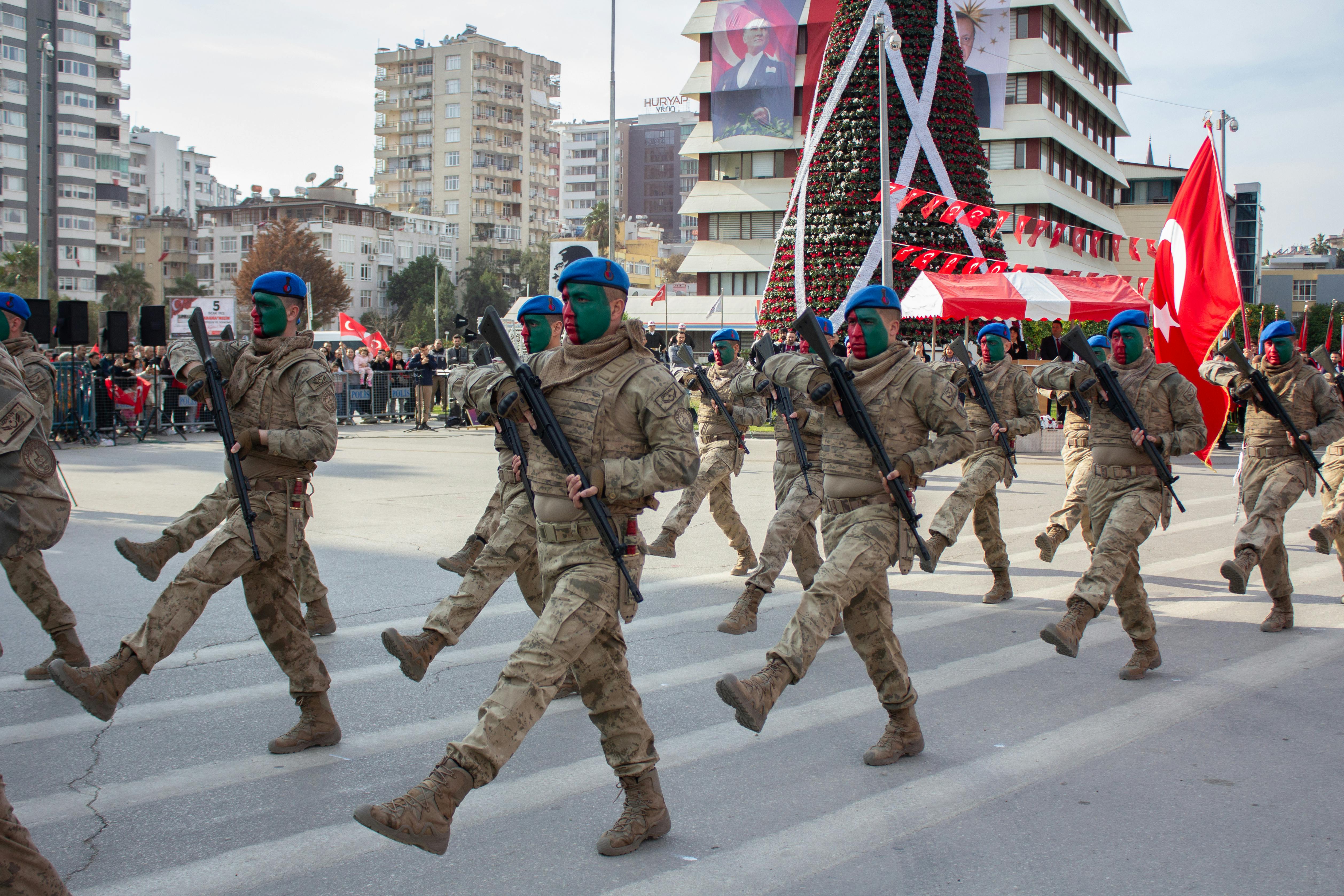 Military Parade with Soldiers Marching in Uniform · Free Stock Photo